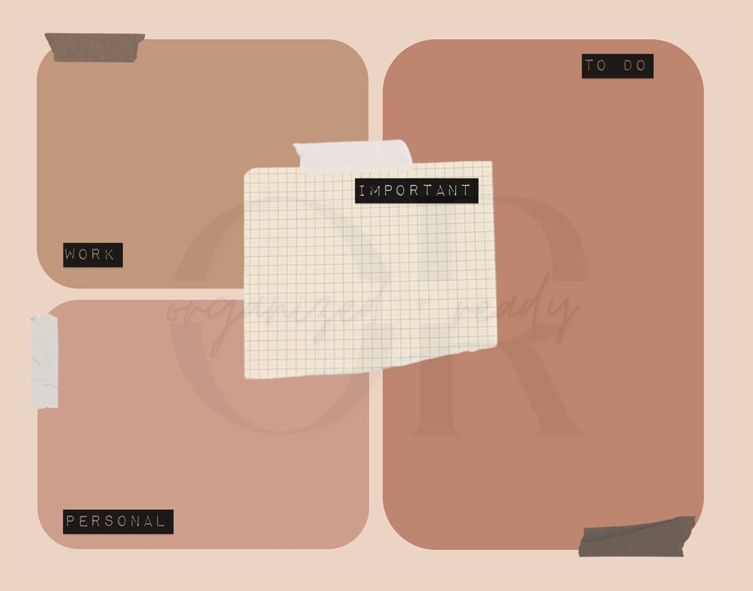 Aesthetic Organized Desktop Background - Etsy