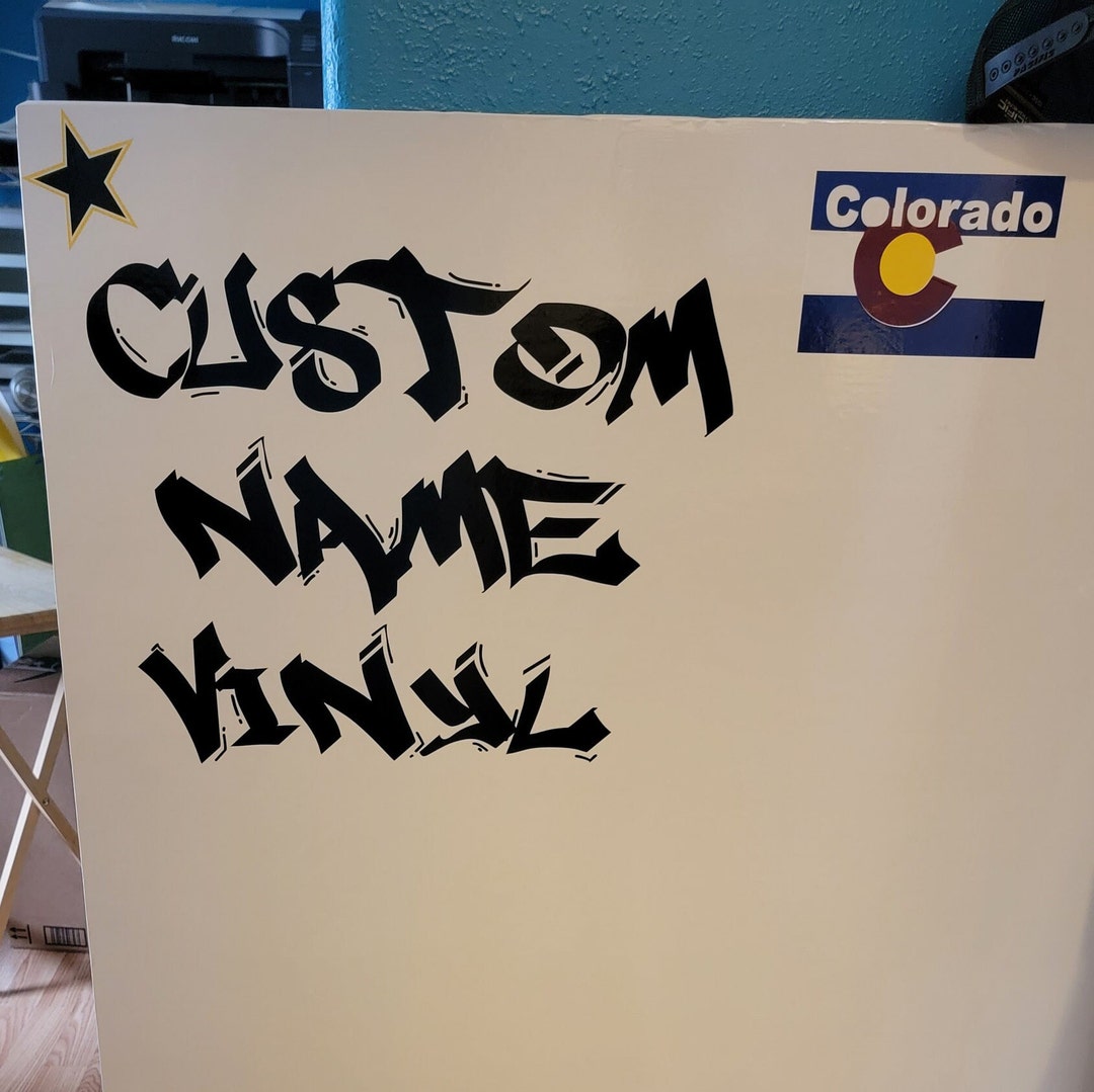 Custom Name Vinyl Decals Personalized Adhesive Stickers for - Etsy