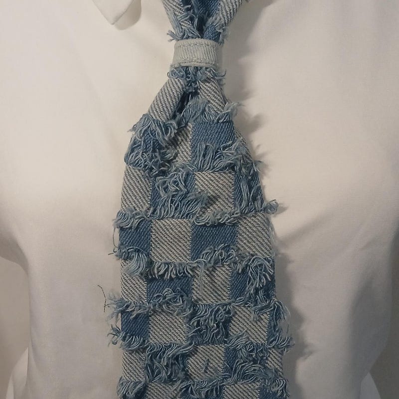 Frayed Denim Necklace - Etsy