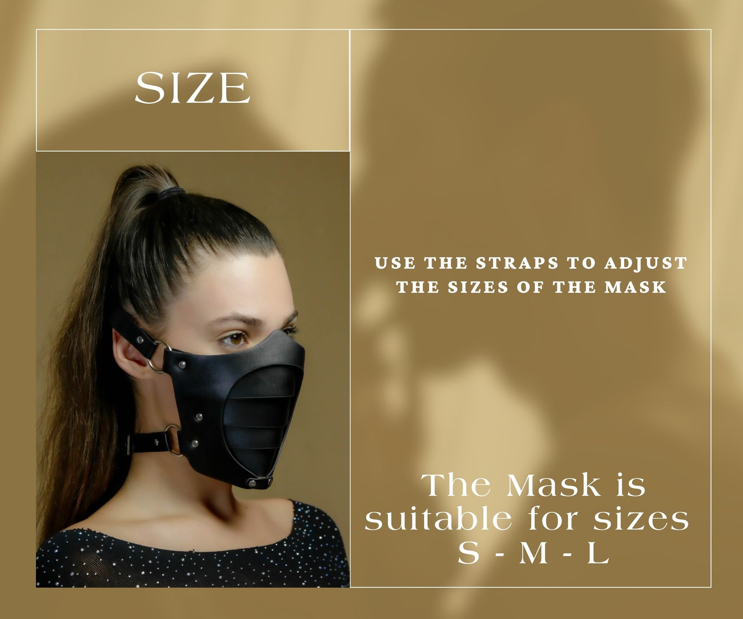 Bondage Mask Submissive Mask Bdsm Face Mask Sex Women Mask Etsy