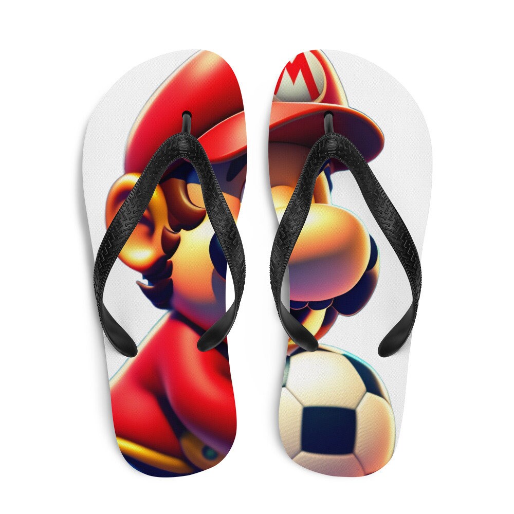 Slickscustomco Game on - Custom Super Mario Sports-themed Flip Flops - Etsy