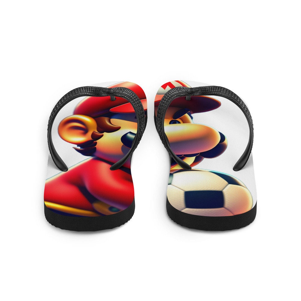 Slickscustomco Game on - Custom Super Mario Sports-themed Flip Flops - Etsy