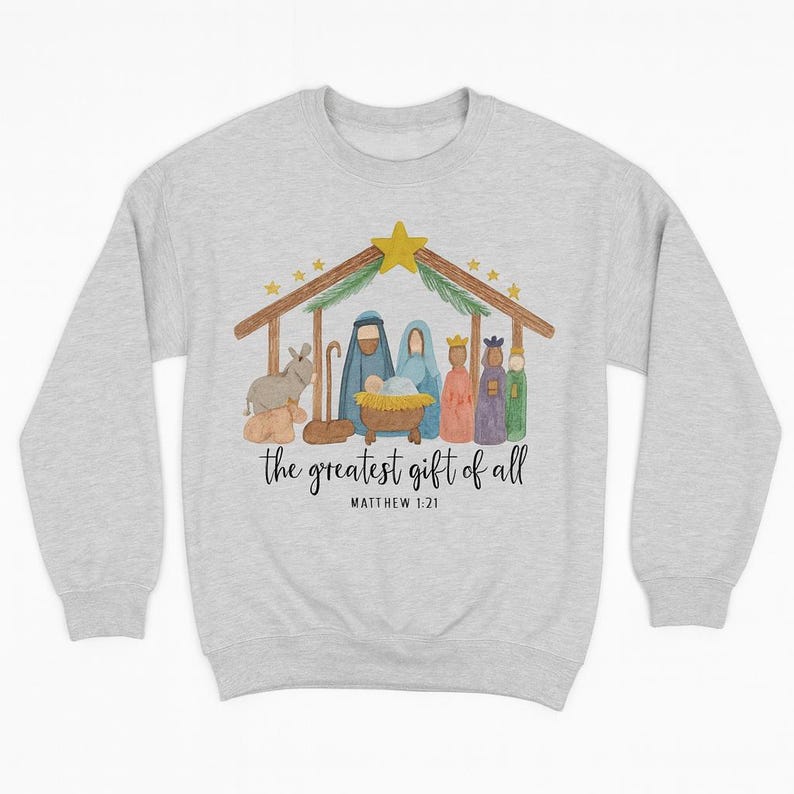 The Greatest Gift of All Nativity PNG – Christian Christmas Digital ...