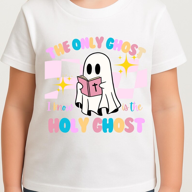 Christian Halloween PNG: Funny Holy Ghost Bible Design (digital ...