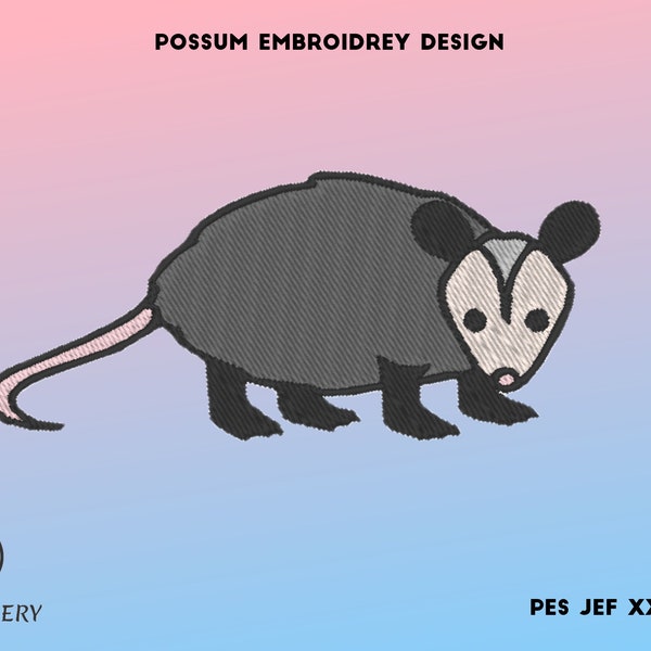 Opossum Embroidery Pattern - Etsy