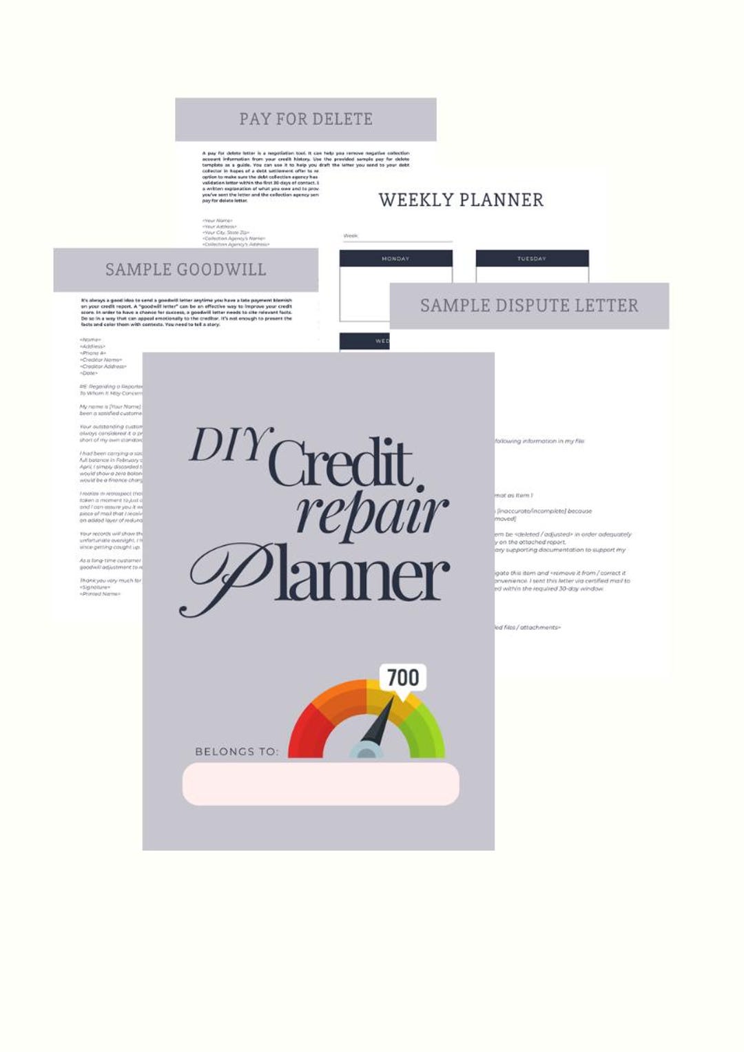 DIY Credit Repair Planner - Etsy