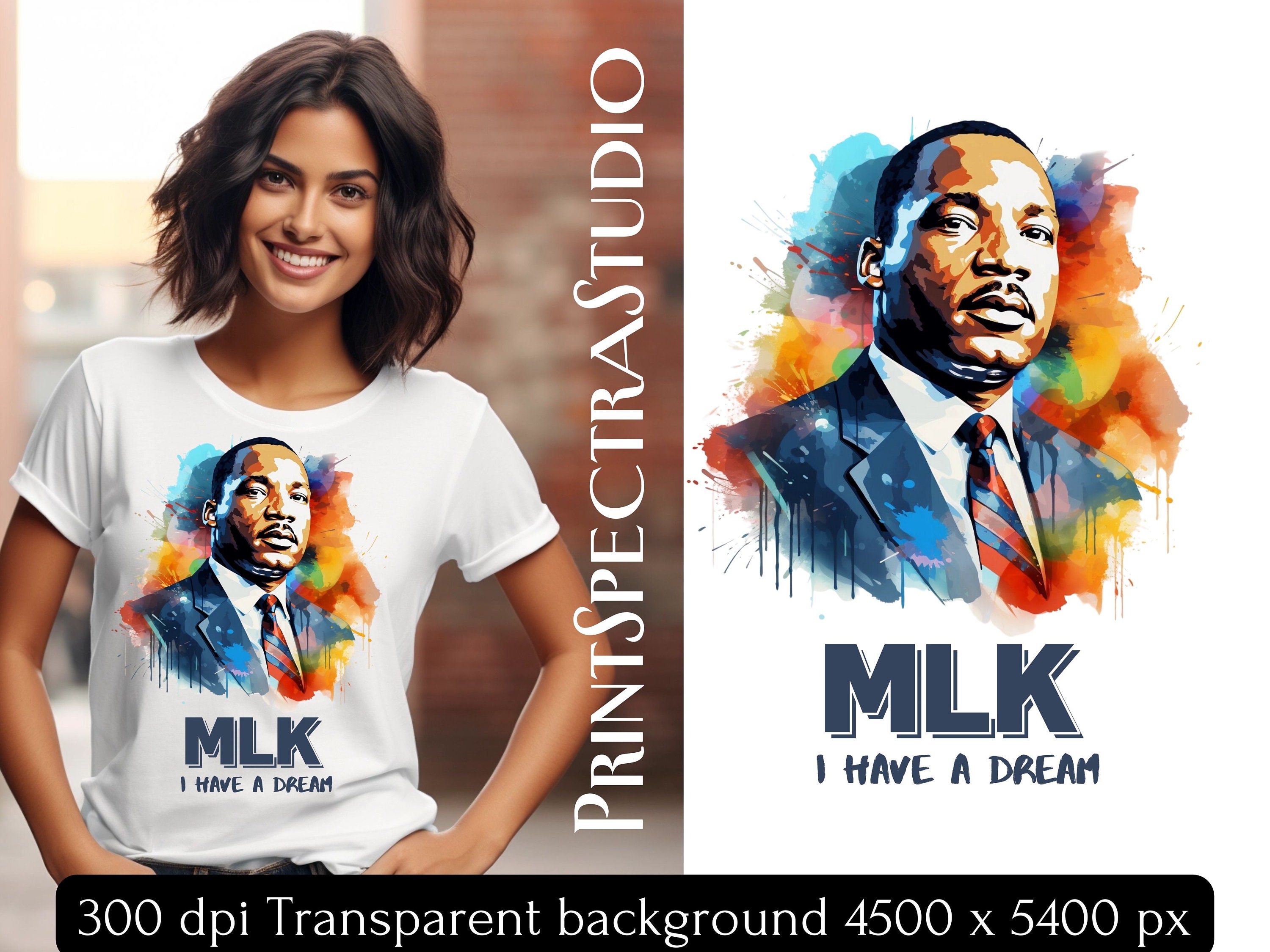 Martin Luther King SVG Black History PNG I Have a Dream Graphic ...