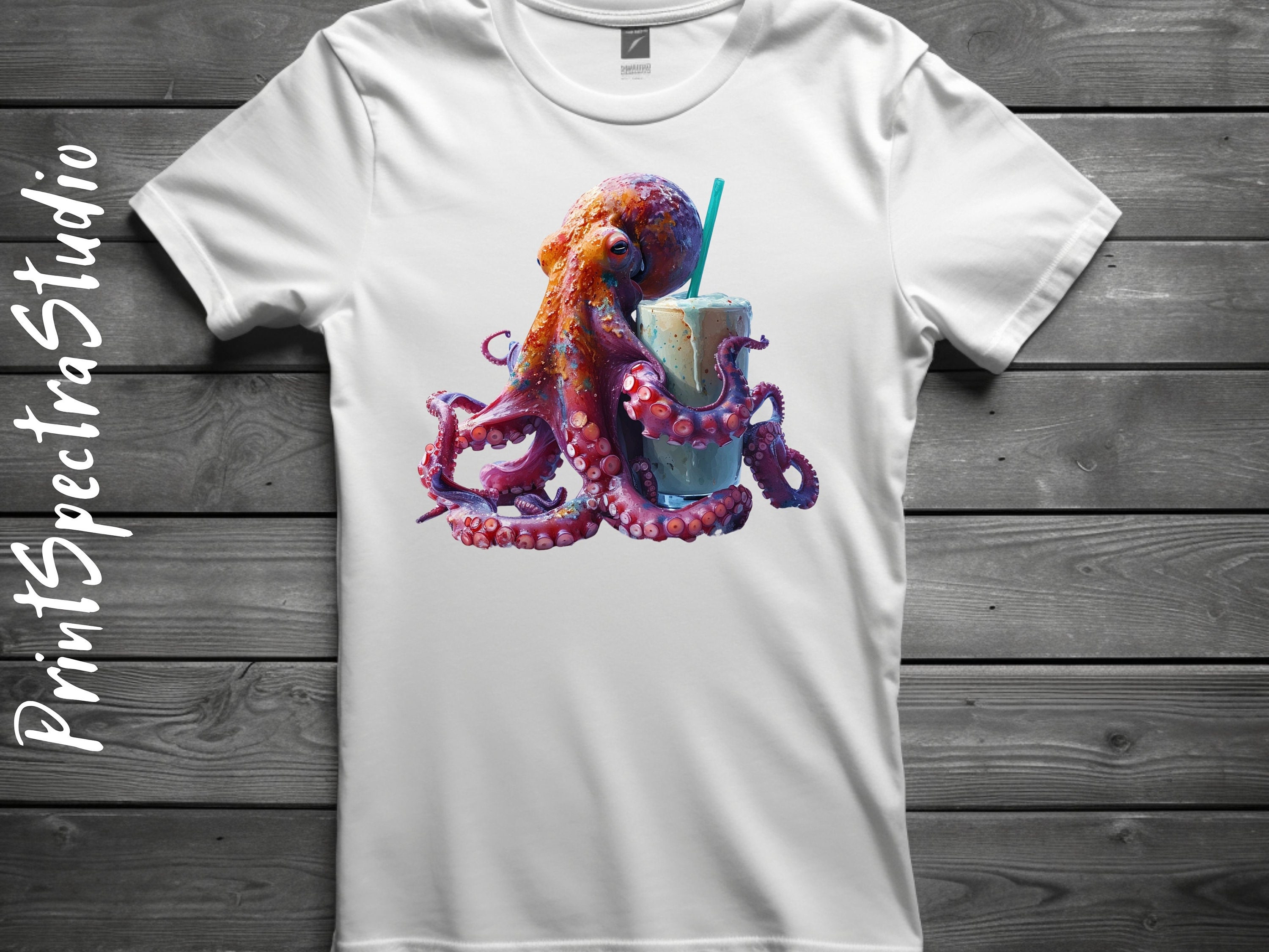 Octopus Png for T-shirt Designs, Dtf Png, Png for Shirt, Octopus Png ...