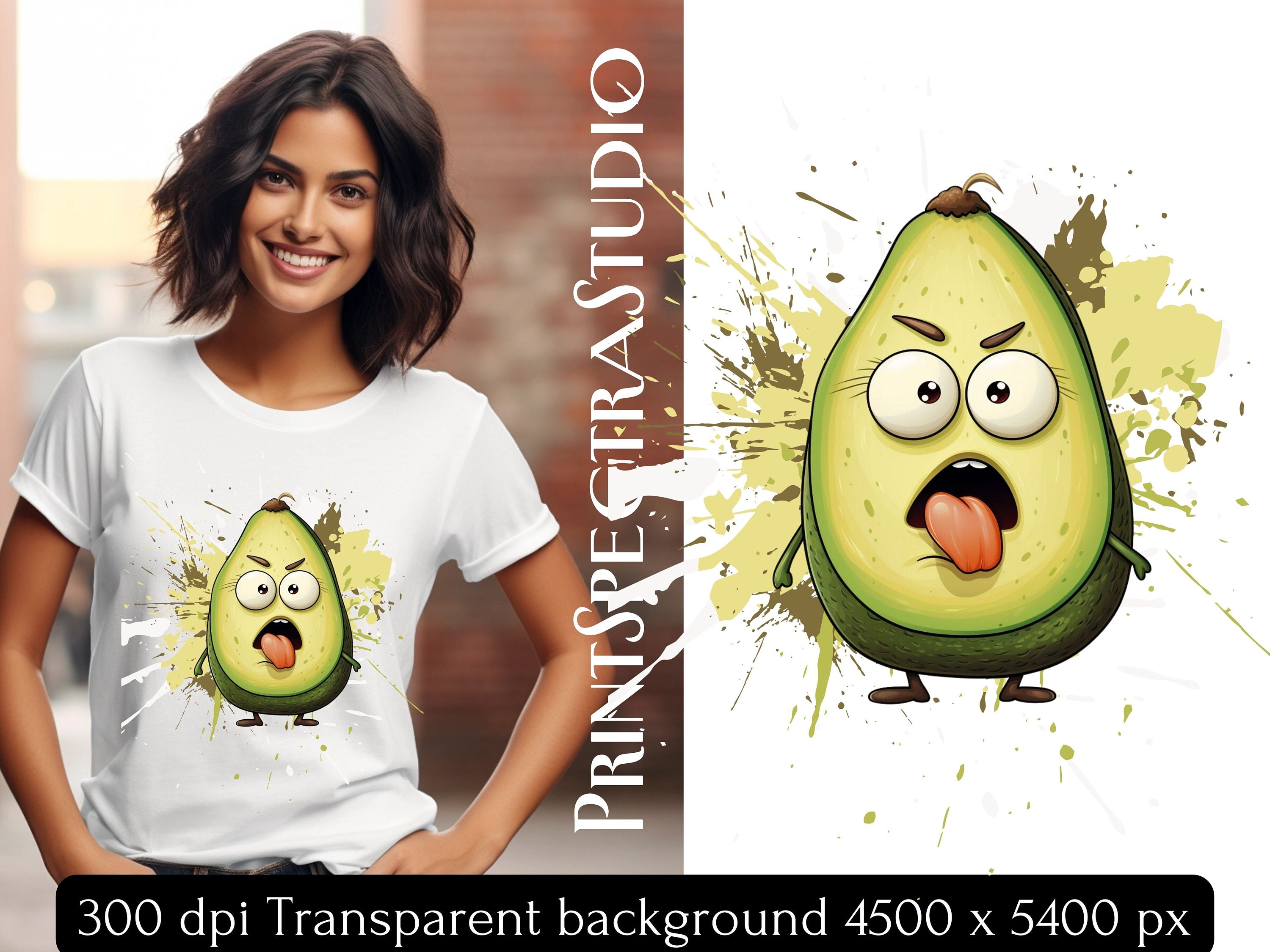 Funny Avocado PNG, Avocado Sticker, Avocado PNG, Sticker Design ...