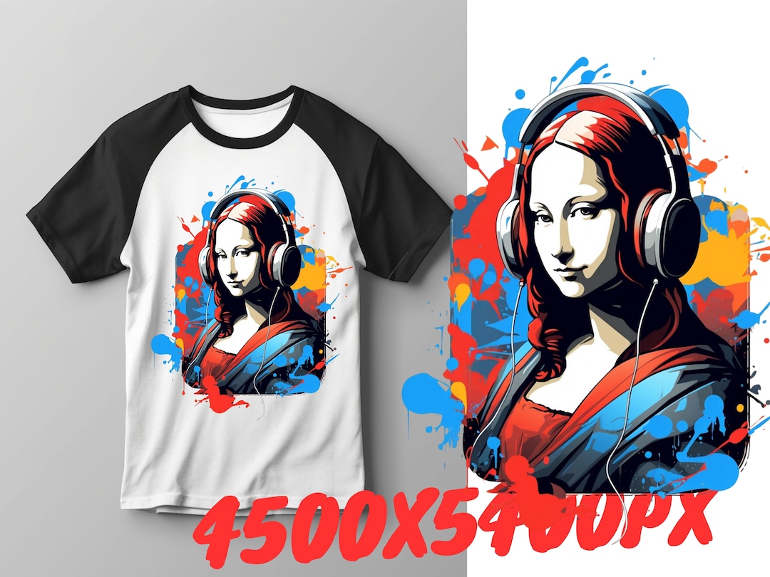 Mona Lisa With Headphones PNG, Vintage Art Svg, Leonardo Da Vinci ...