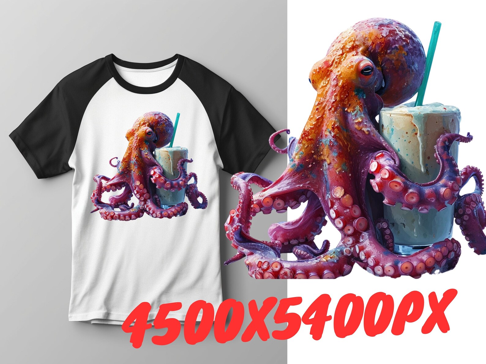 Octopus Png for T-shirt Designs, Dtf Png, Png for Shirt, Octopus Png ...