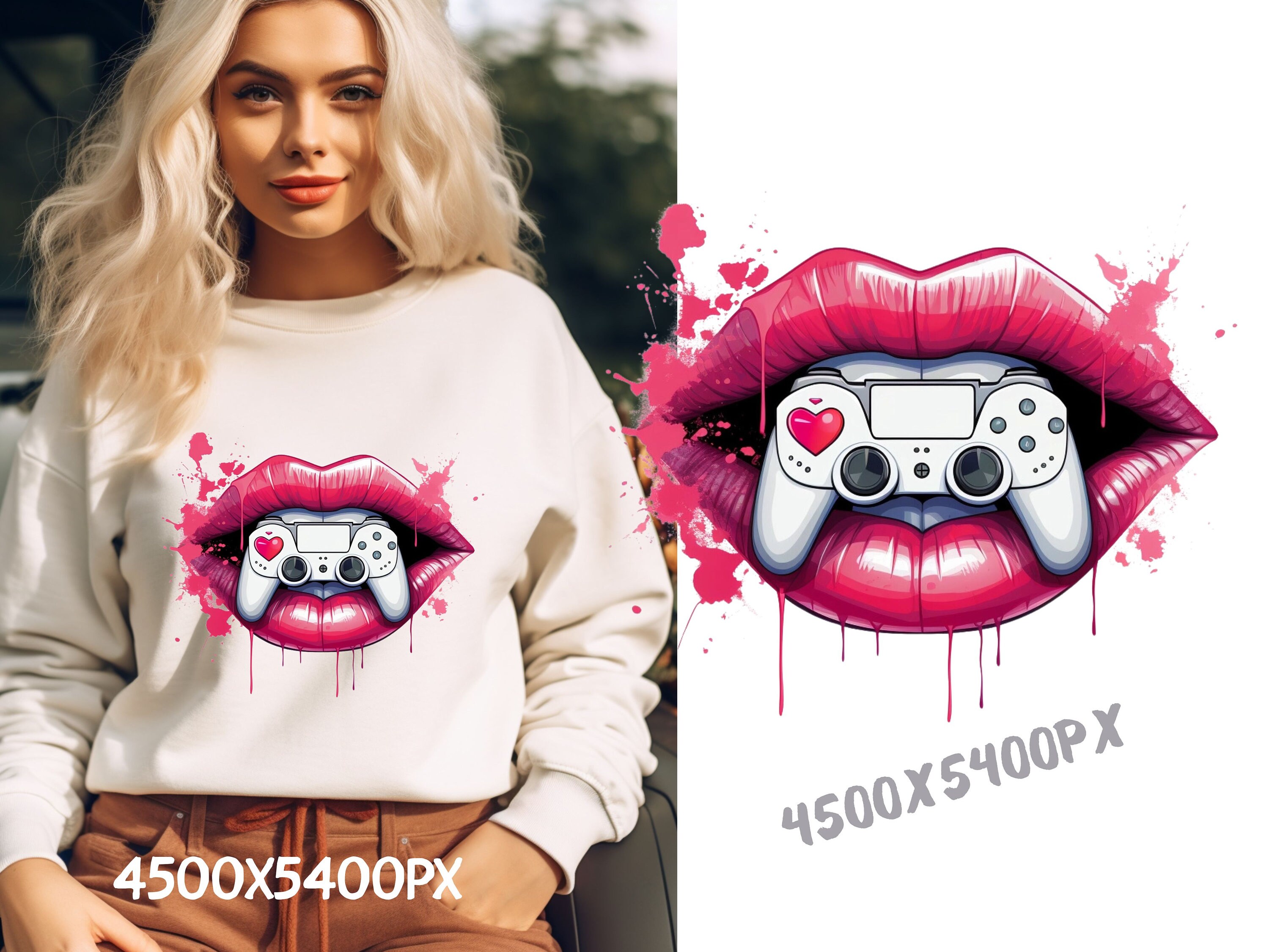 Lips SVG Red Lips Game Joystick PNG Kiss SVG Digital - Etsy