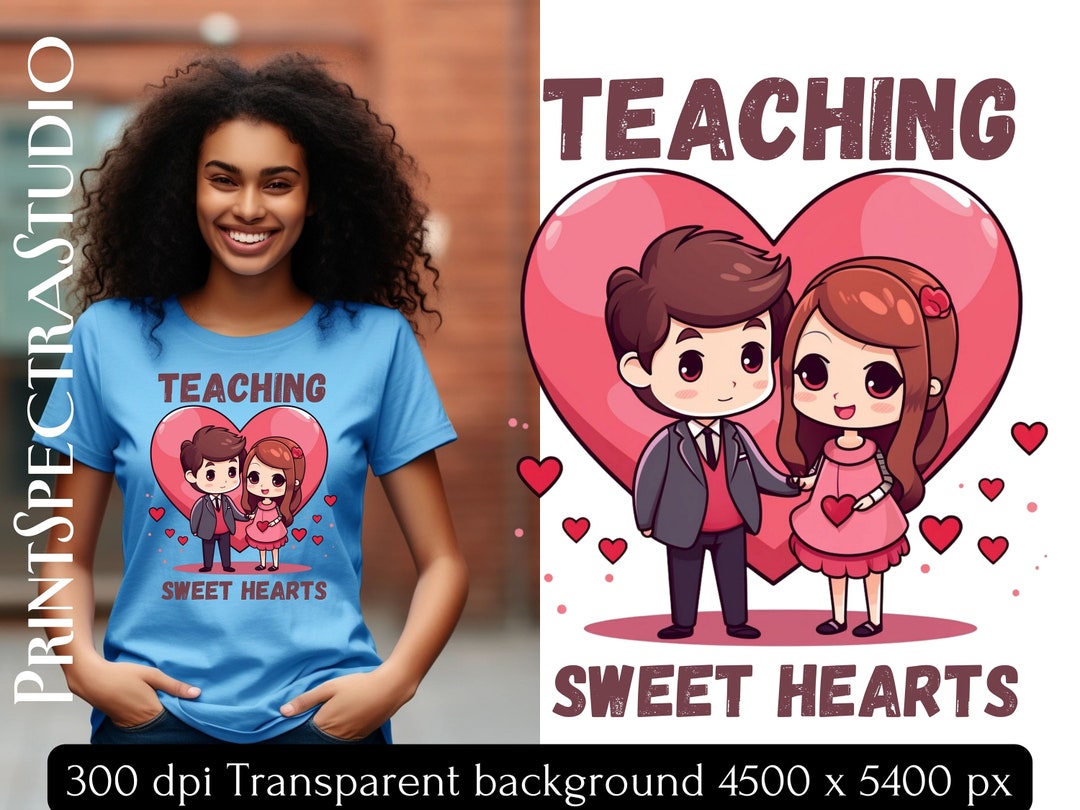 Teaching Sweethearts Png, Teacher Valentines Png, Valentines Png, Retro ...