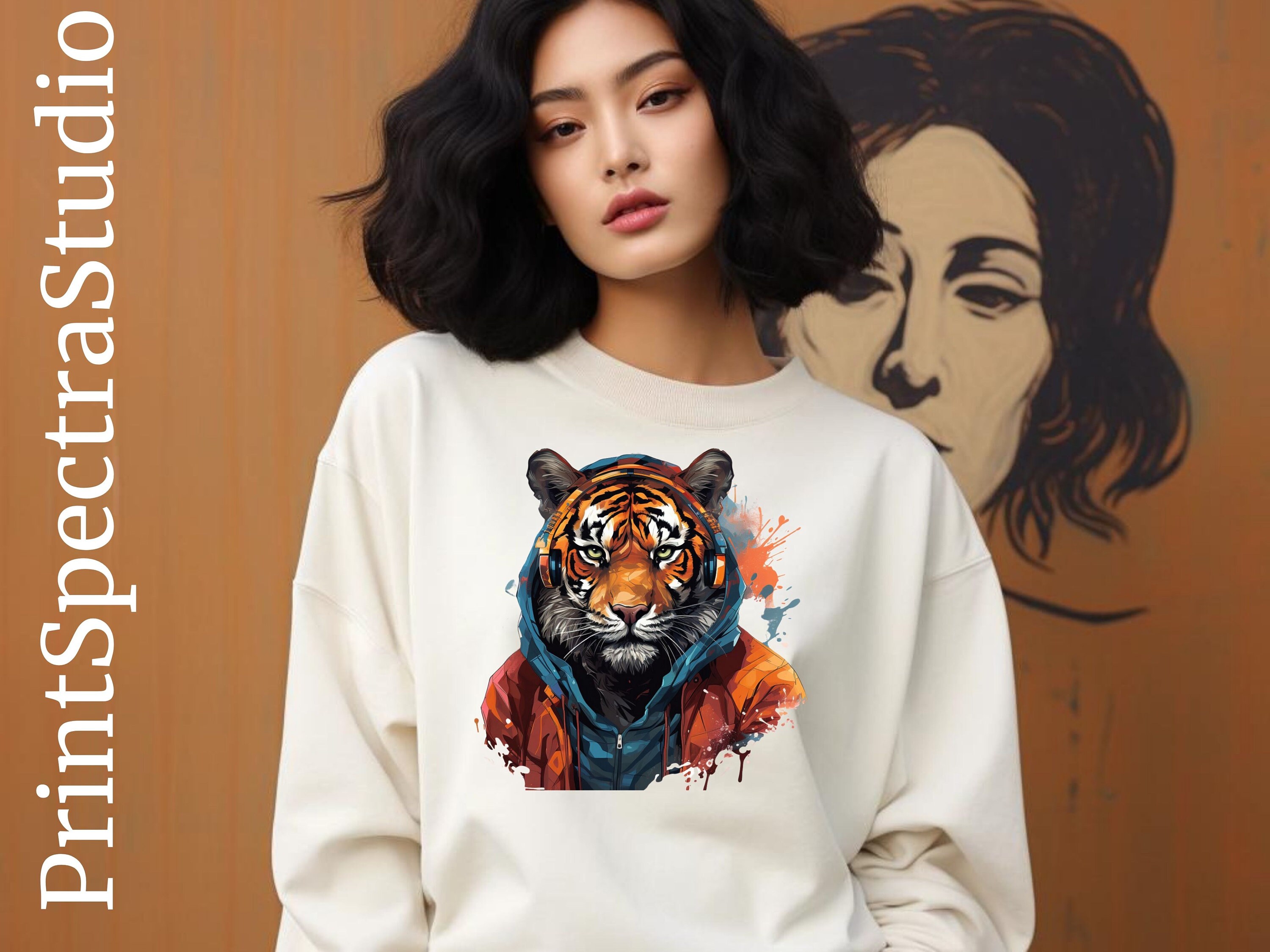 Tiger Colorful Design PNG and JPEG Digital Download for Sublimation ...