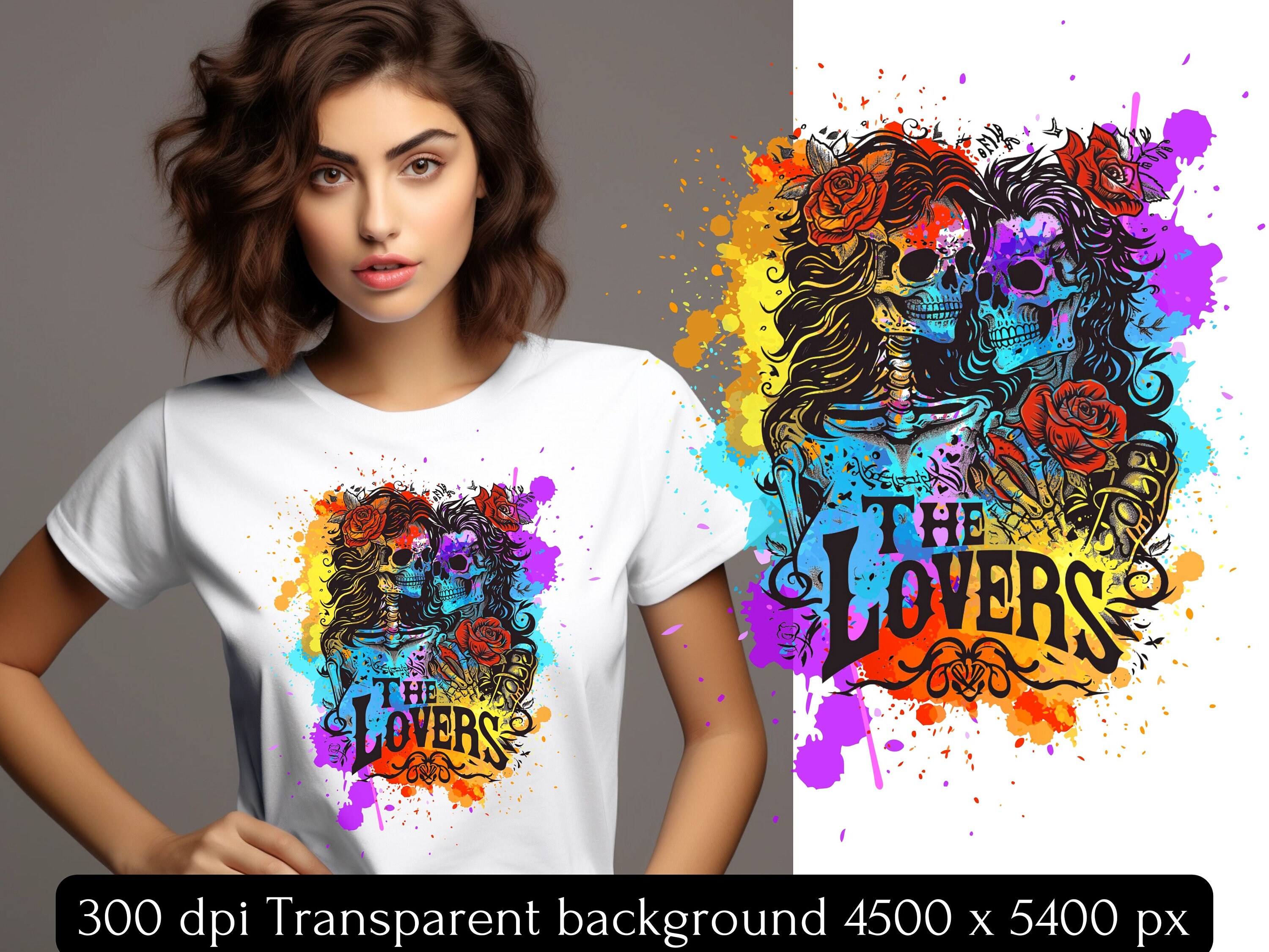 The Lovers Svg Tarot Card Svg Skull Lovers Svg Dead Skeleton Love Svg ...