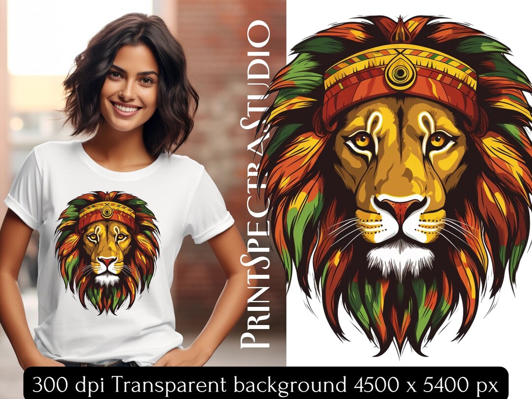 Rasta Lion PNG, Digital Printing, Lion Head,reggae Style Lion,cute for ...