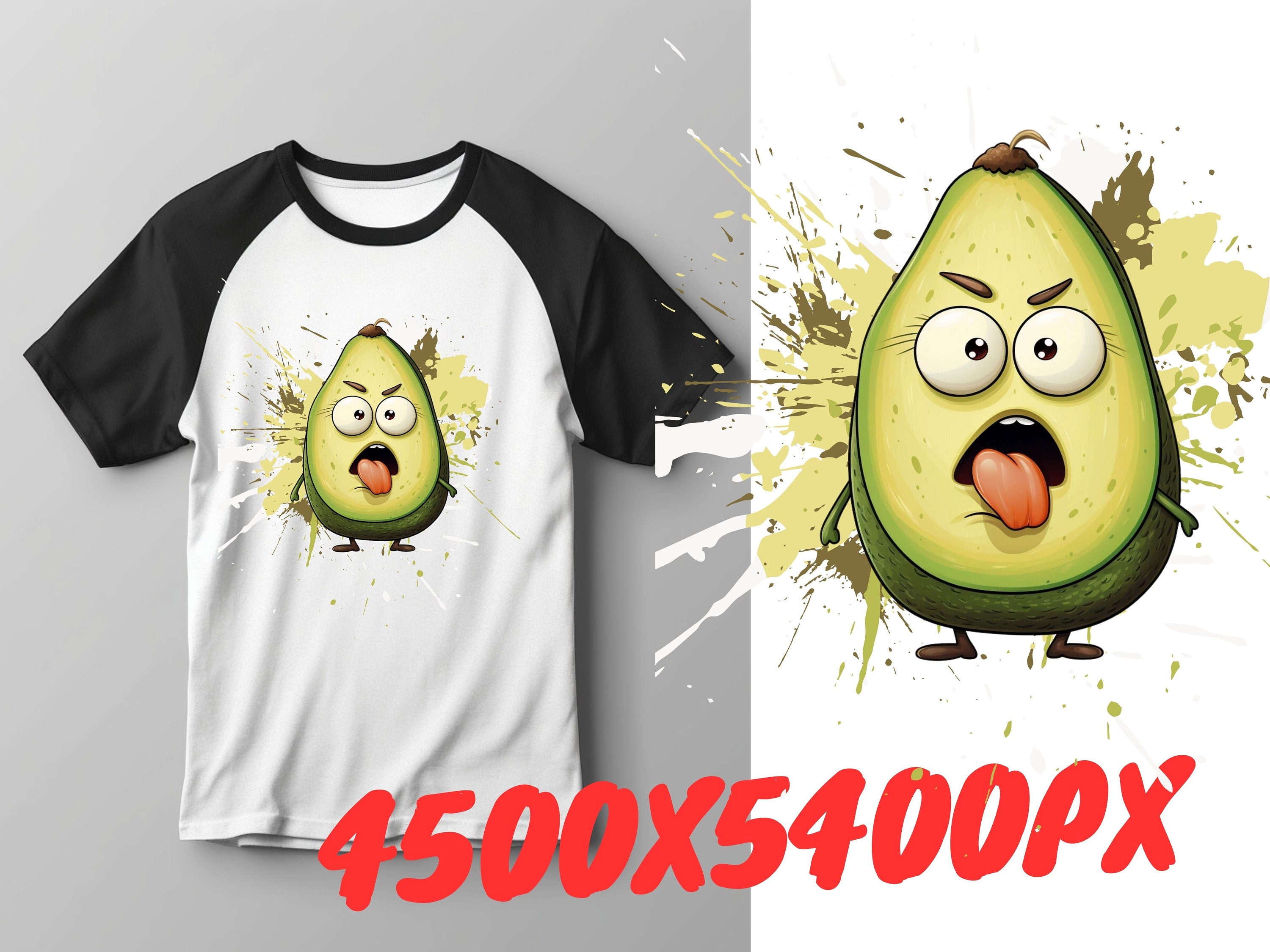 Funny Avocado PNG, Avocado Sticker, Avocado PNG, Sticker Design ...