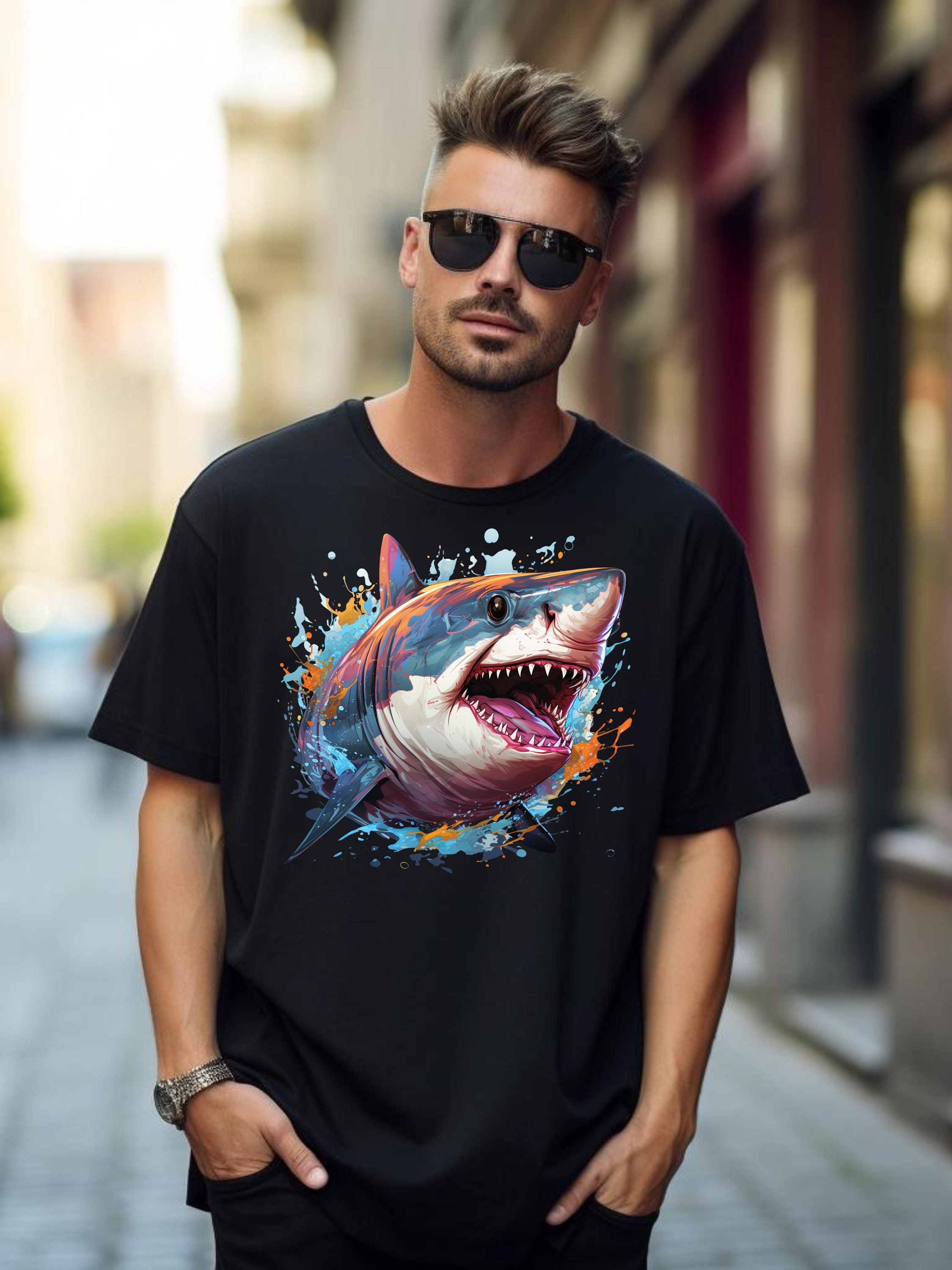 Shark Png Shark Png Clipart Cartoon Shark Png Father Png Funny Shark ...