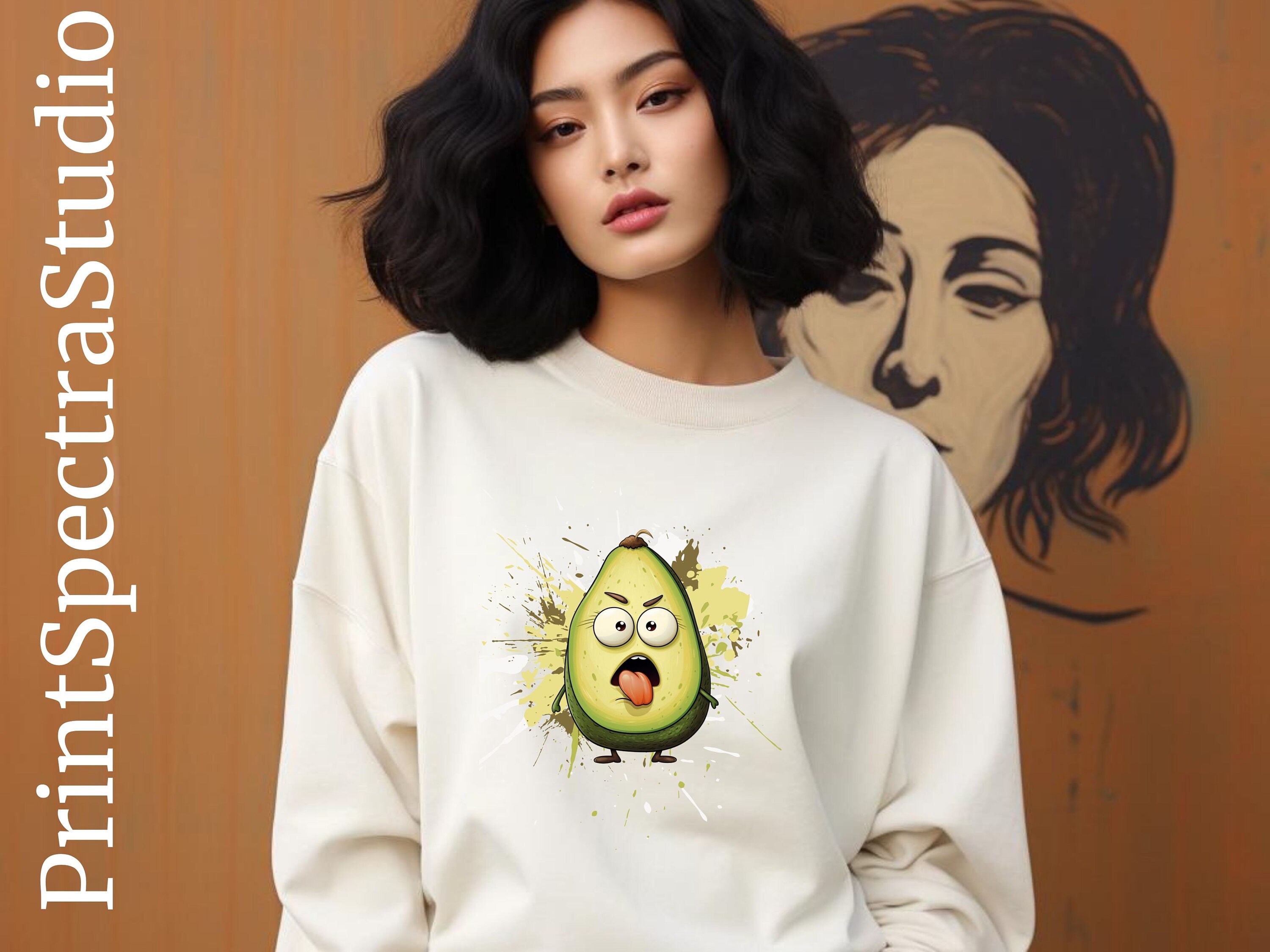 Funny Avocado PNG, Avocado Sticker, Avocado PNG, Sticker Design ...