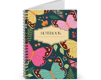 Watercolor Pastel Butterfly Spiral Notebook - Etsy