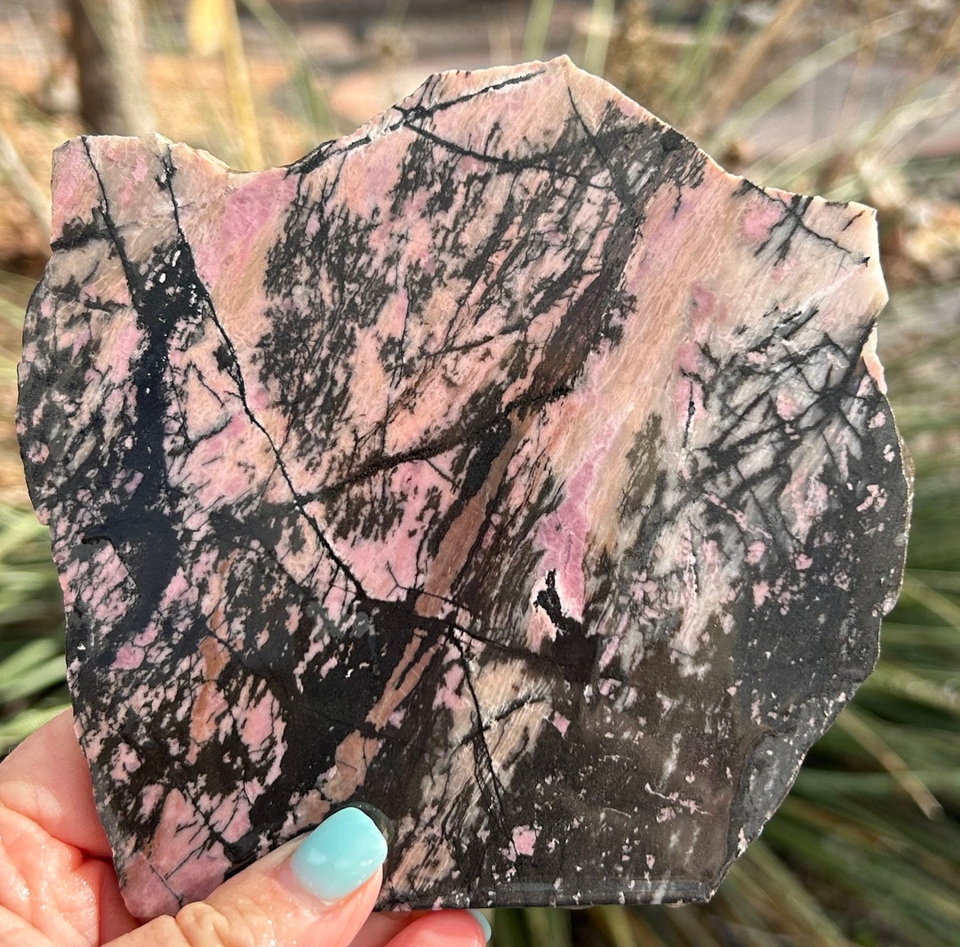Rhodonite Slab, Lapidary Slab - Etsy