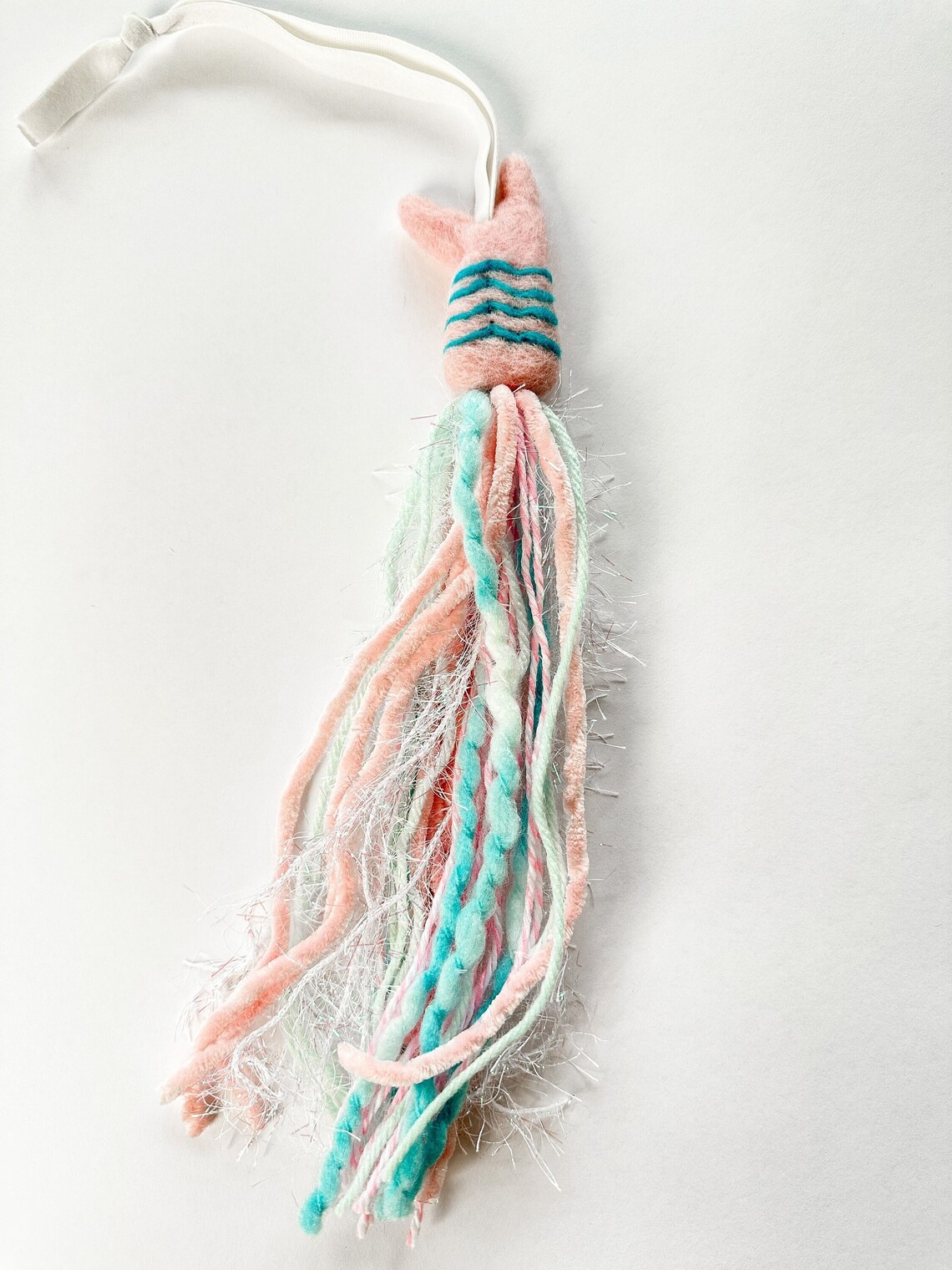 PINK and AQUA Mermaid Tail Tassel, Gift Tassel, Boho Tassel, Whimsy ...