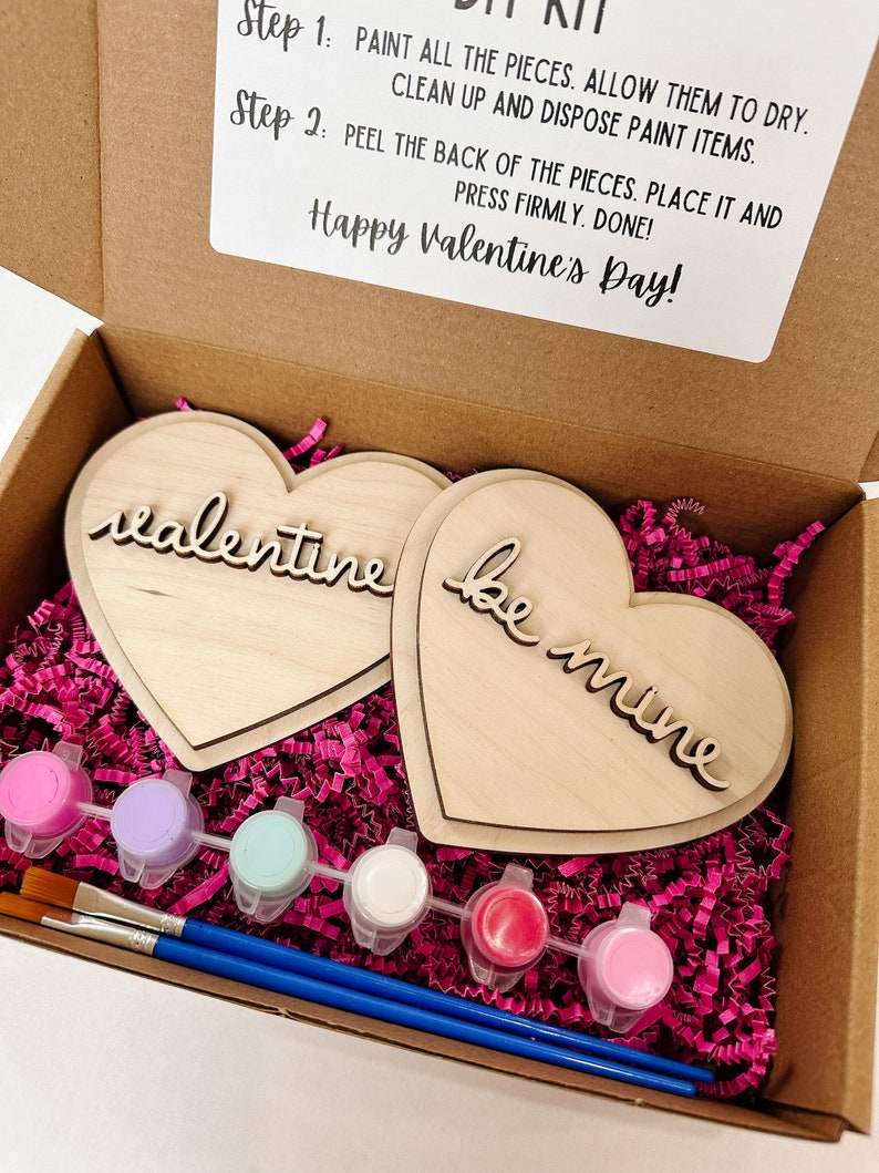 Paint a Heart DIY Kit. Includes 2 Large Hearts, 2 Small Hearts, 2 ...