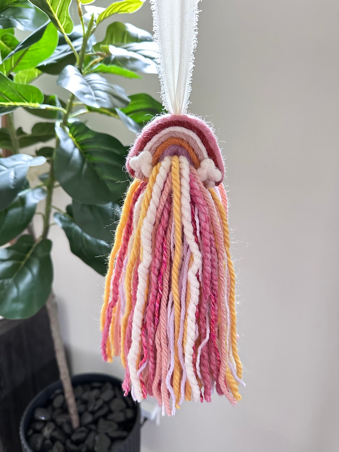 PINK Rainbow Spring Tassel, Gift Tassel, Boho Tassel, Whimsy Bauble ...