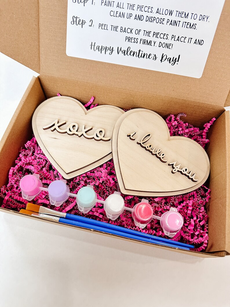 Paint a Heart DIY Kit. Includes 2 Large Hearts, 2 Small Hearts, 2 ...