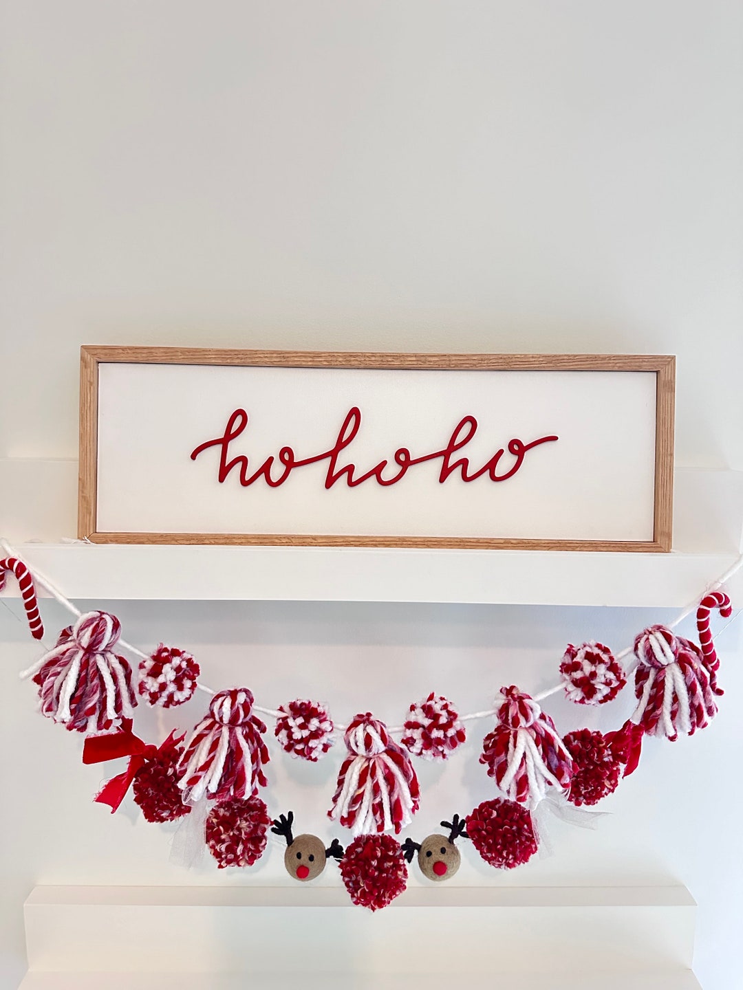 19x6.5 ho Ho Ho Wood Sign Modern Design Kids Room Decor - Etsy
