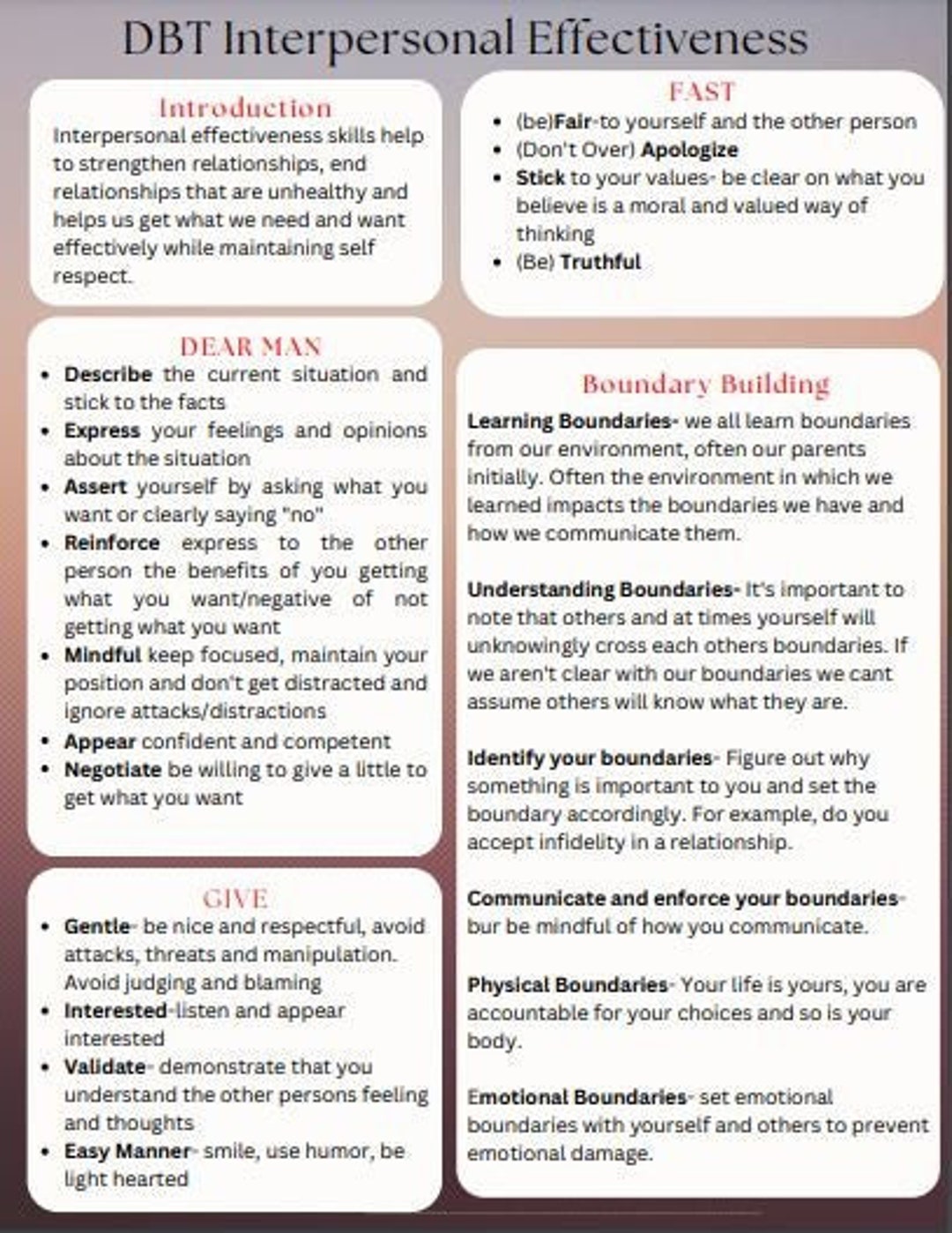 DBT Skills Cheat Sheets Bundle-all 4 Skills Groups - Etsy