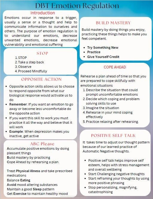 DBT Emotion Regulation Skills - Etsy