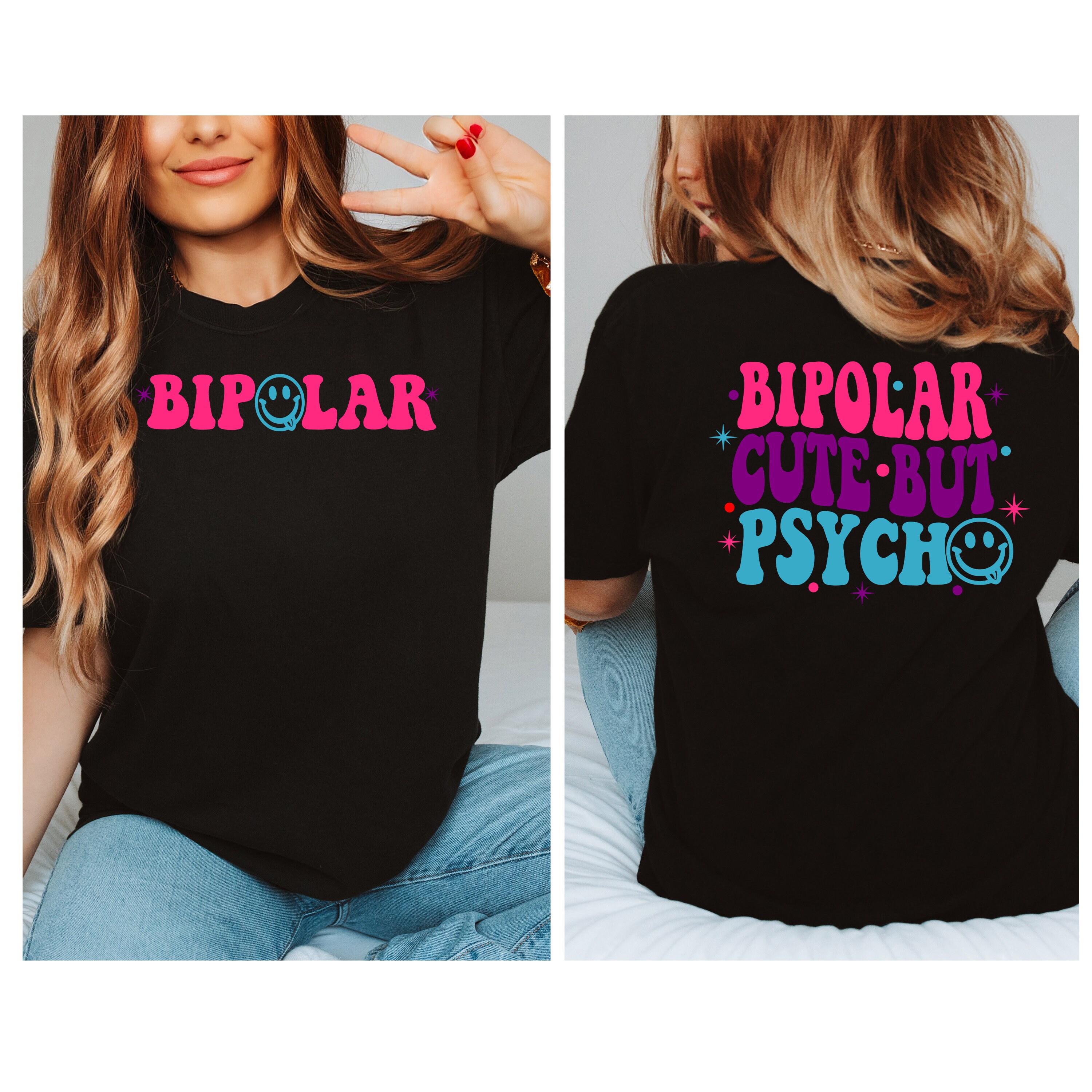 Bipolar Cute but Psycho Digital Design, Bipolar Svg, Cricut, Anxiety ...