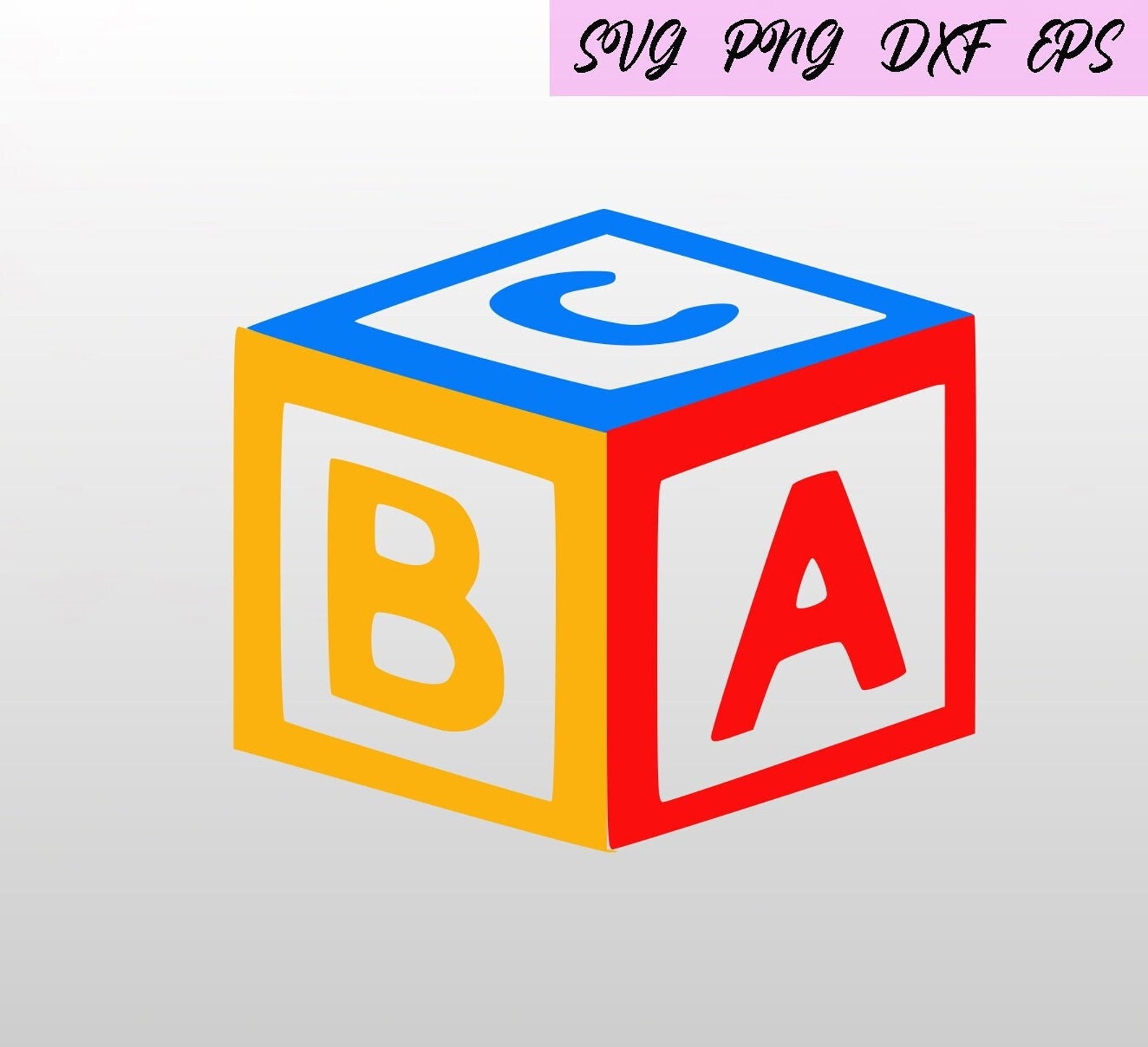 Alphabet Block SVG Digital Download - Etsy