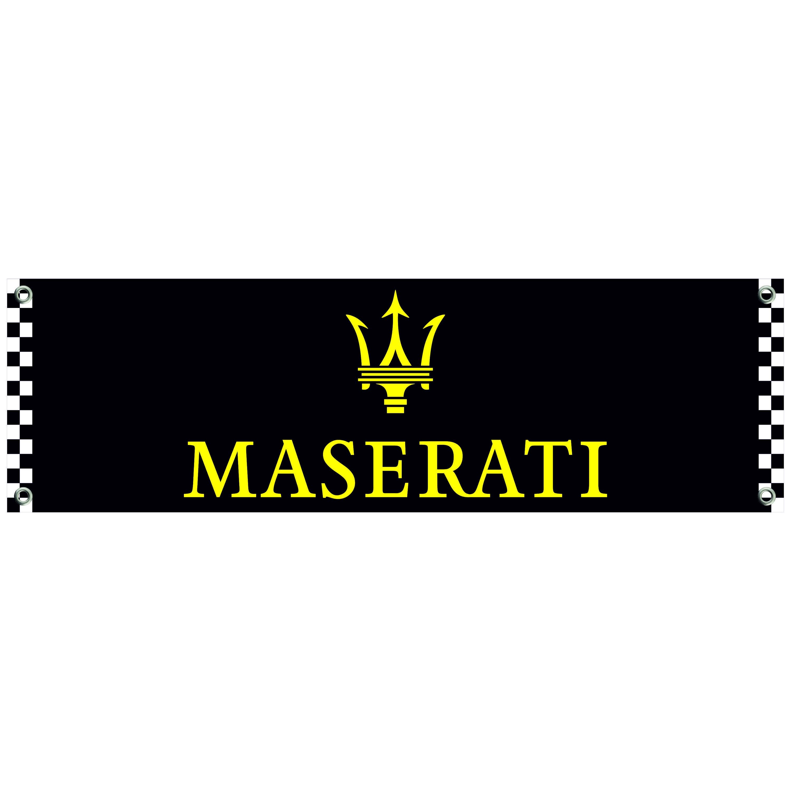 MASERATI Logo Banner Vinyl Garage Sign,office or Showroom, Flag, Racing ...