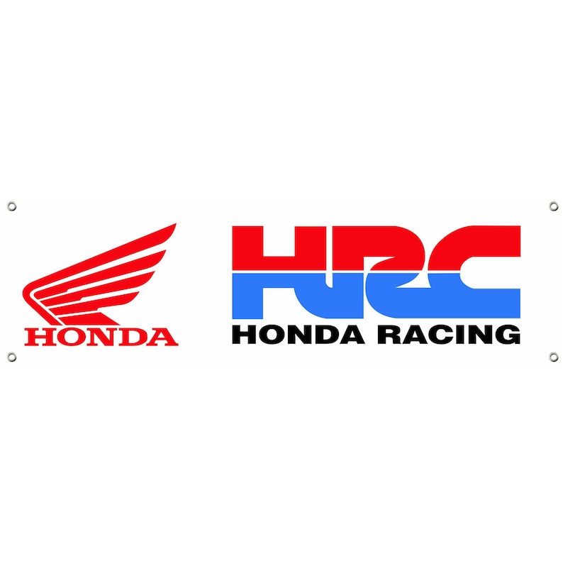 Honda Racing Logo Banner Vinyl Garage Sign,office or Showroom, Flag ...