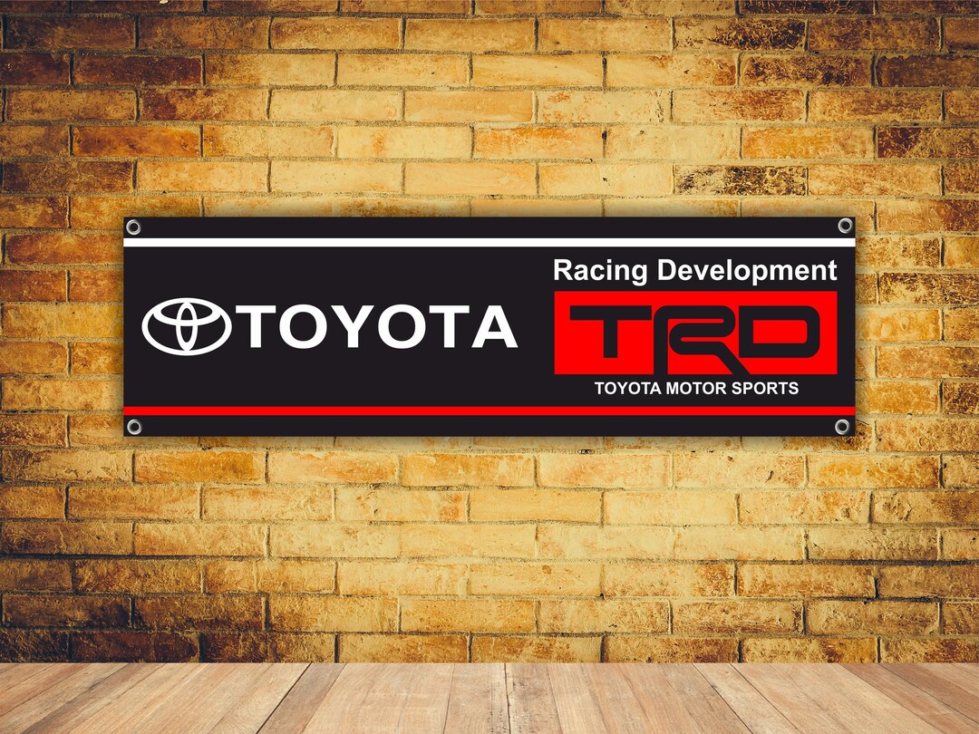 TOYOTA TRD Banner Vinyl Garage Sign,office or Showroom, Flag, Racing ...