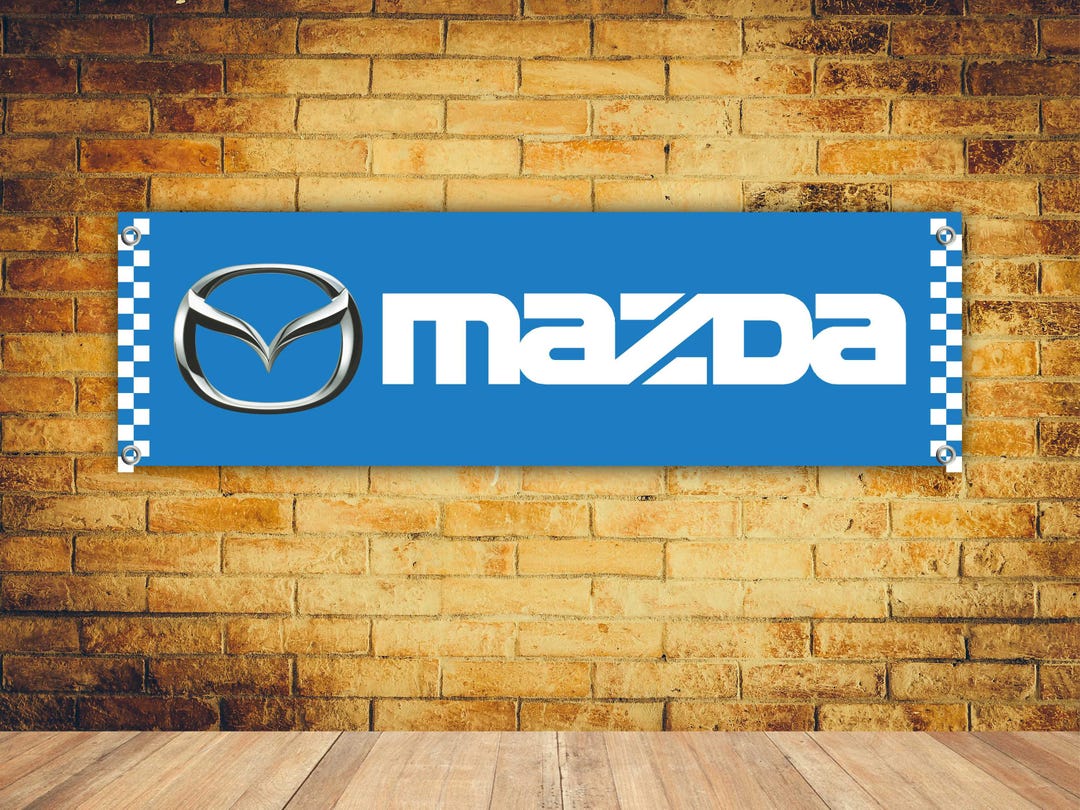Mazda Logo Banner Vinyl Garage Sign,office or Showroom, Flag, Racing ...