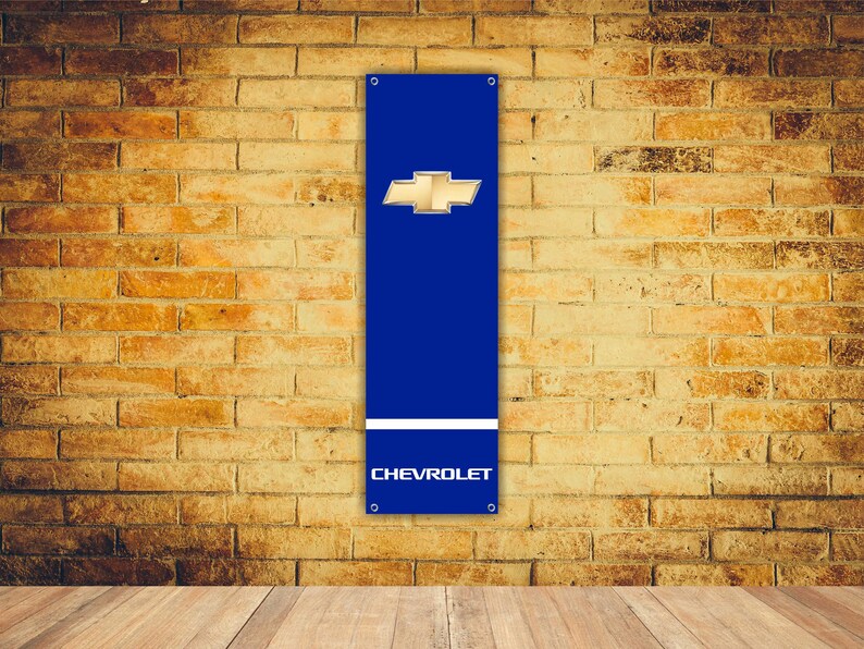 CHEVROLET Logo Banner Vinyl Garage Sign,office or Showroom, Flag ...