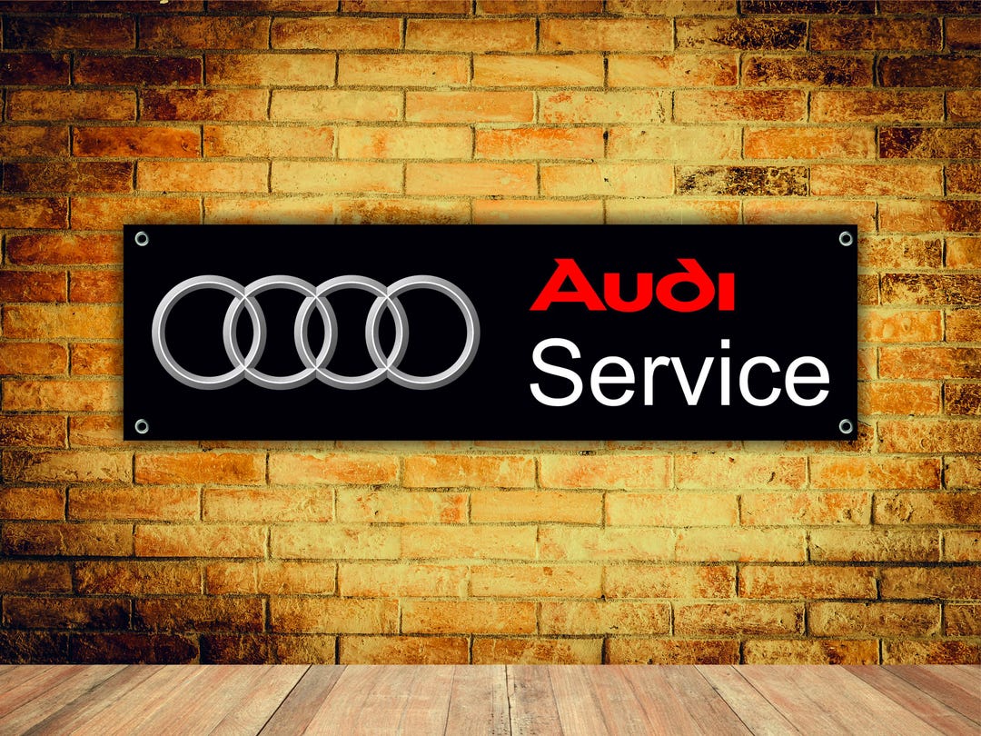 AUDI Service Logo Banner Vinyl Garage Sign,office or Showroom, Flag ...
