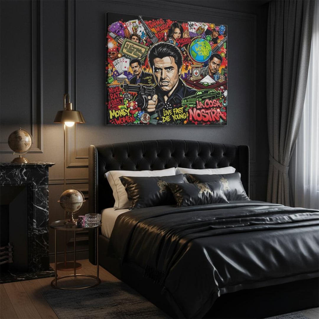 Scarface Graffiti Art | Tony Montana Pop Art Print | Movie Poster ...
