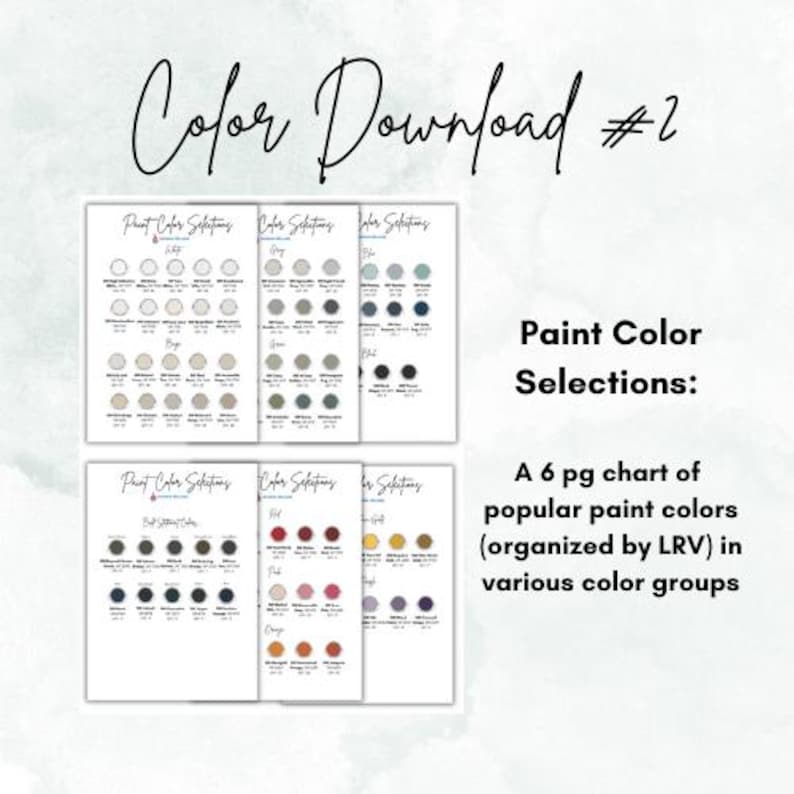 Color Selection Bundle - Homeowners, Builders and Designers - Etsy
