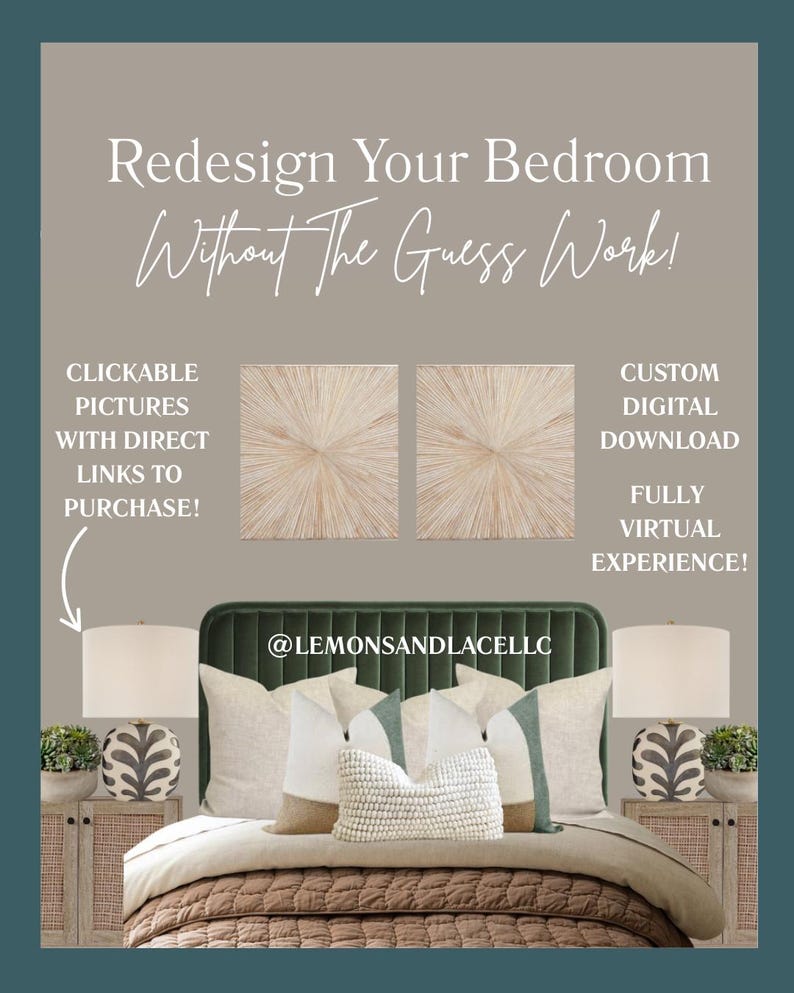 Virtual Master Bedroom Makeover and Redesign (e-design) - Etsy