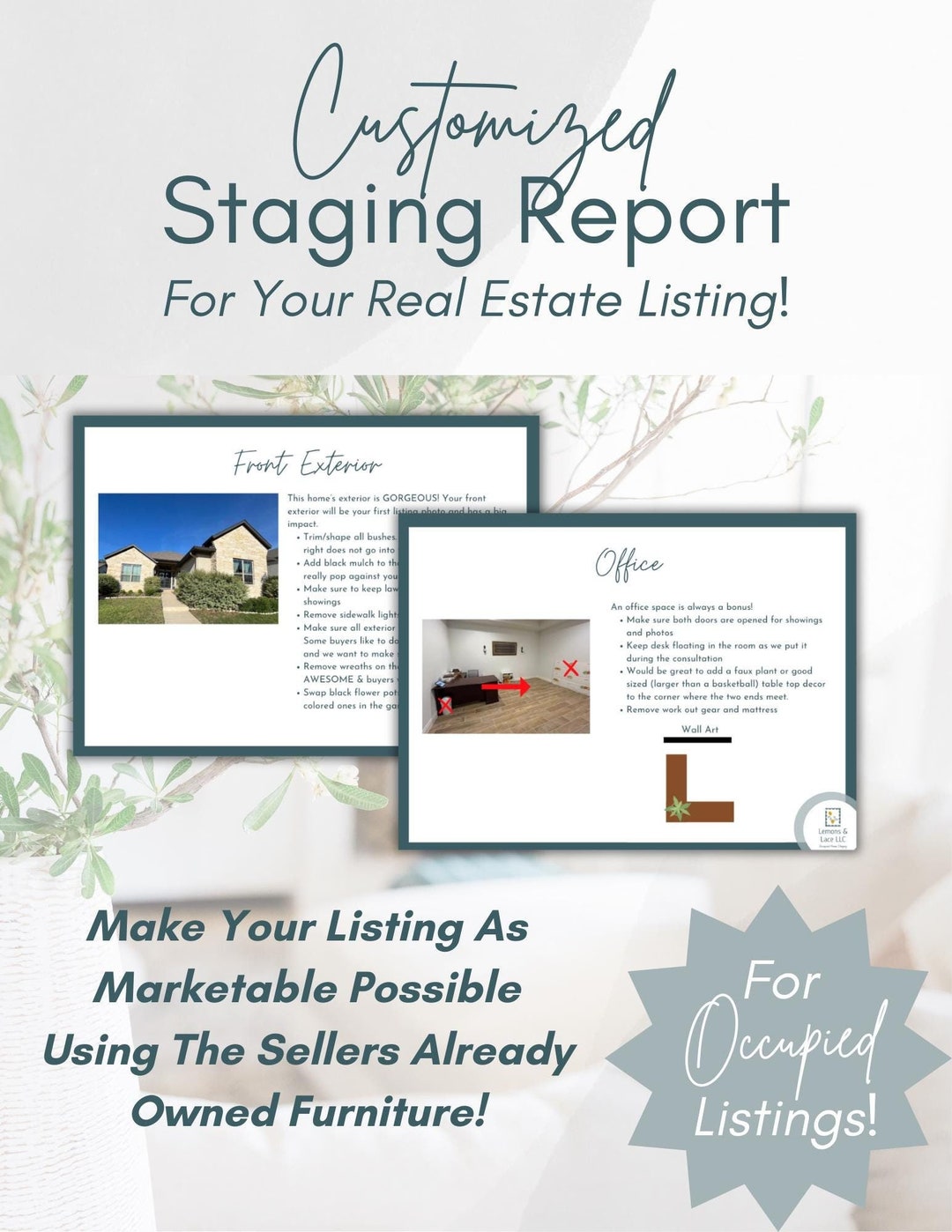 CUSTOM Staging Plan for Realtors *virtual* - Etsy