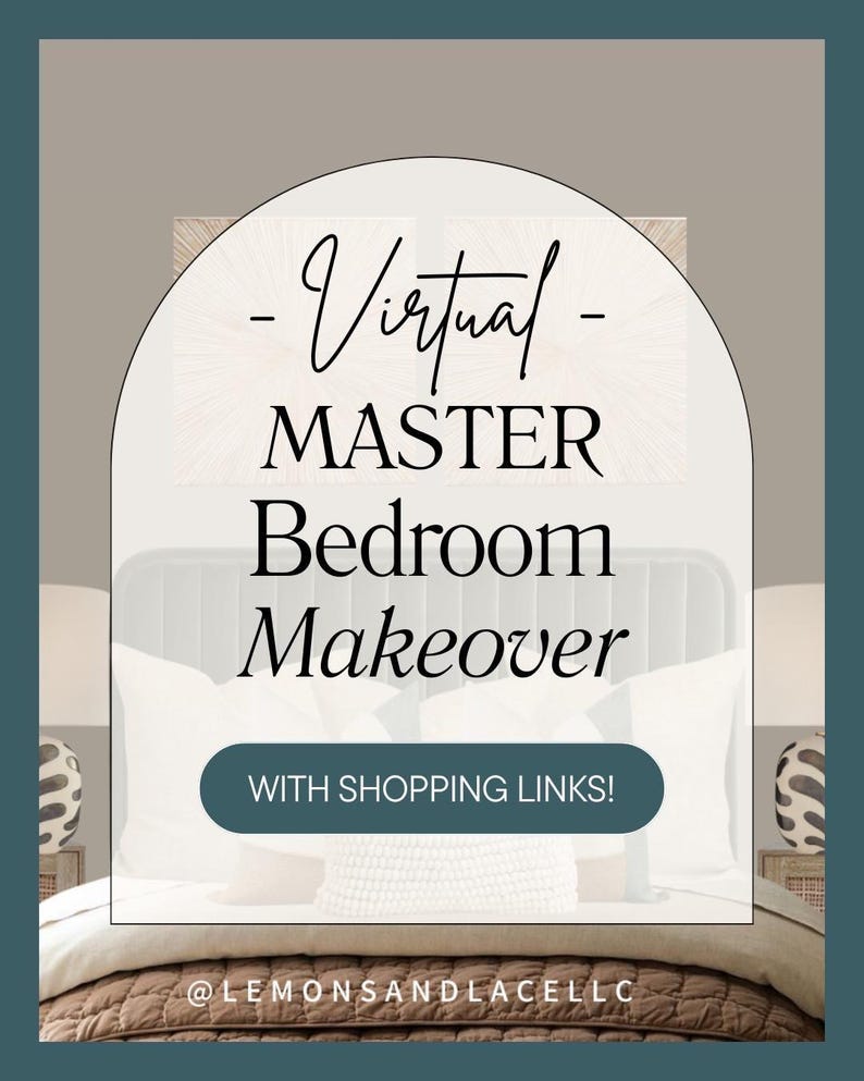 Virtual Master Bedroom Makeover and Redesign (e-design) - Etsy