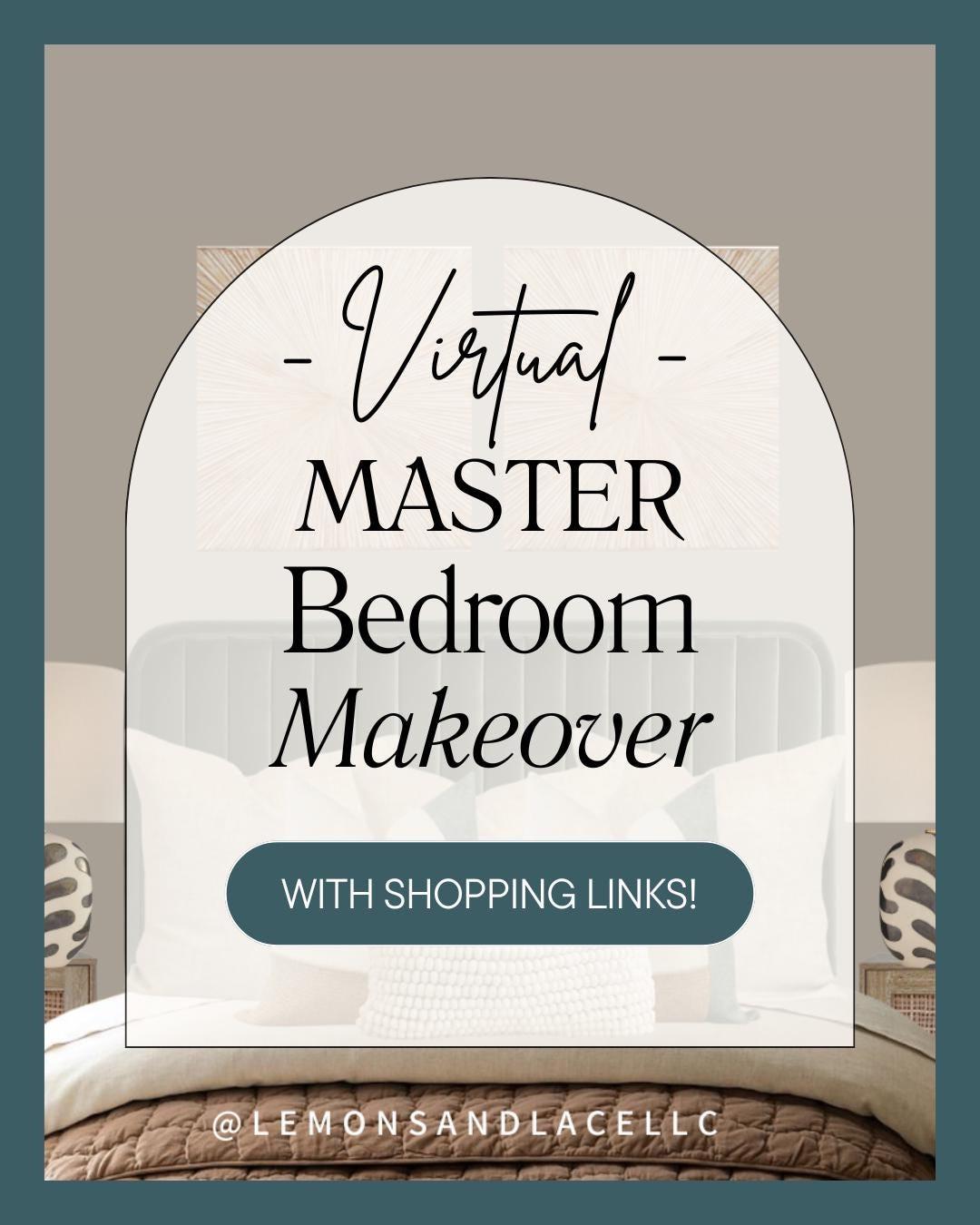 Virtual Master Bedroom Makeover and Redesign (e-design) - Etsy