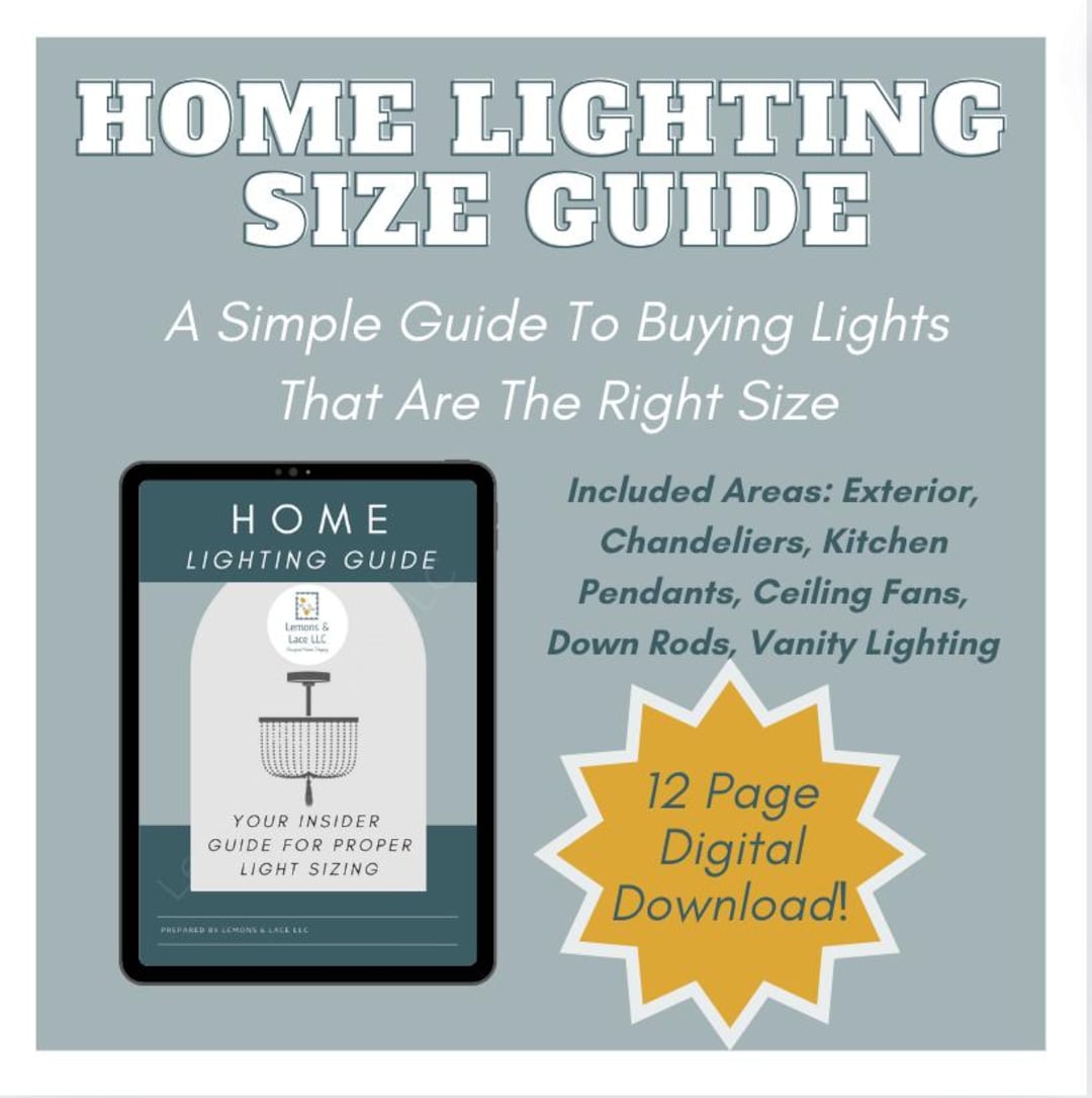 Home Lighting Size Guide (sconces, Chandeliers, Pendants, Vanity Lights ...