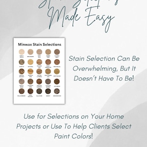 Minwax Stain Chart Download - Etsy