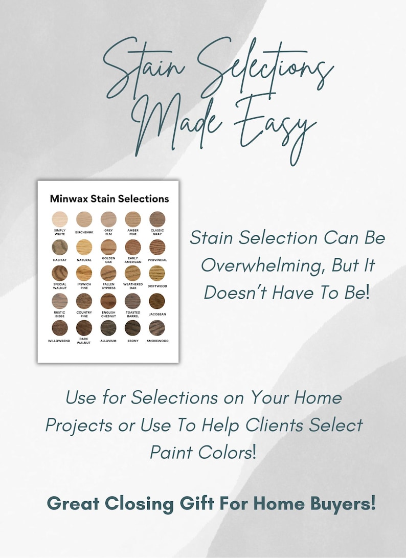 Minwax Stain Chart Download - Etsy