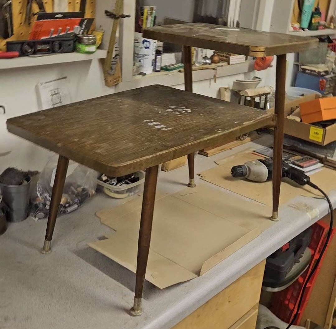 Vintage Mid-century Metal Table Legs (reclaimed) - 20" Total Height - Etsy